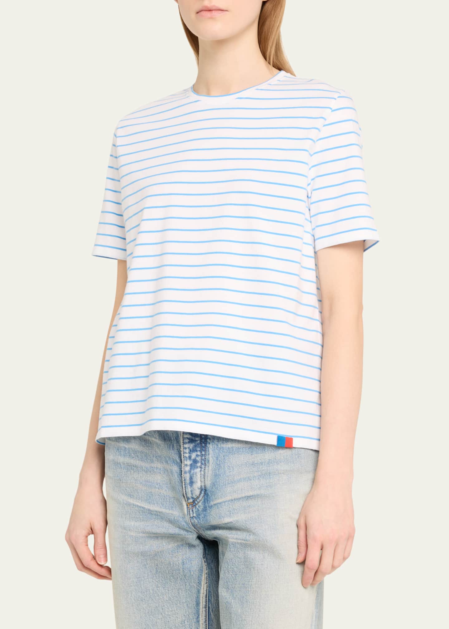 Kule The Modern Cotton Stripe Short-Sleeve T-Shirt - Bergdorf Goodman