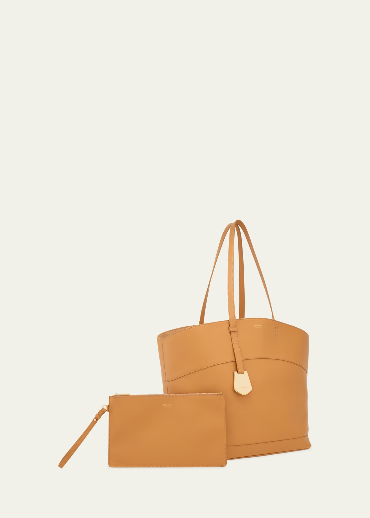 Ferragamo Charm Large Leather Tote Bag - Bergdorf Goodman