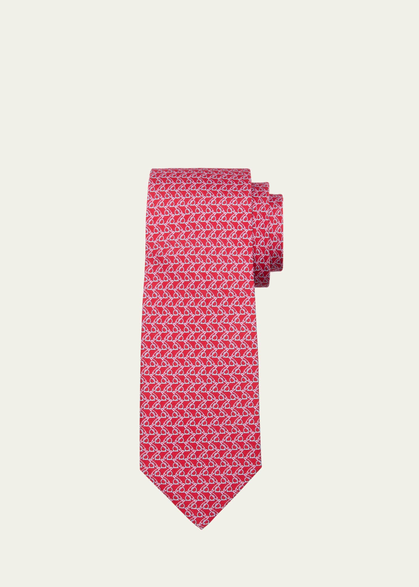 Ferragamo Men's Safety Pin-Print Silk Tie - Bergdorf Goodman