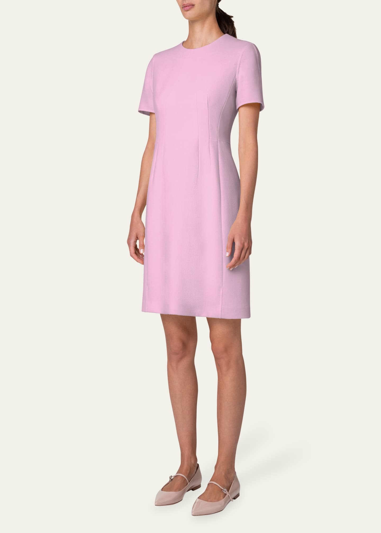 Akris Wool Princess Seam Sheath Dress - Bergdorf Goodman