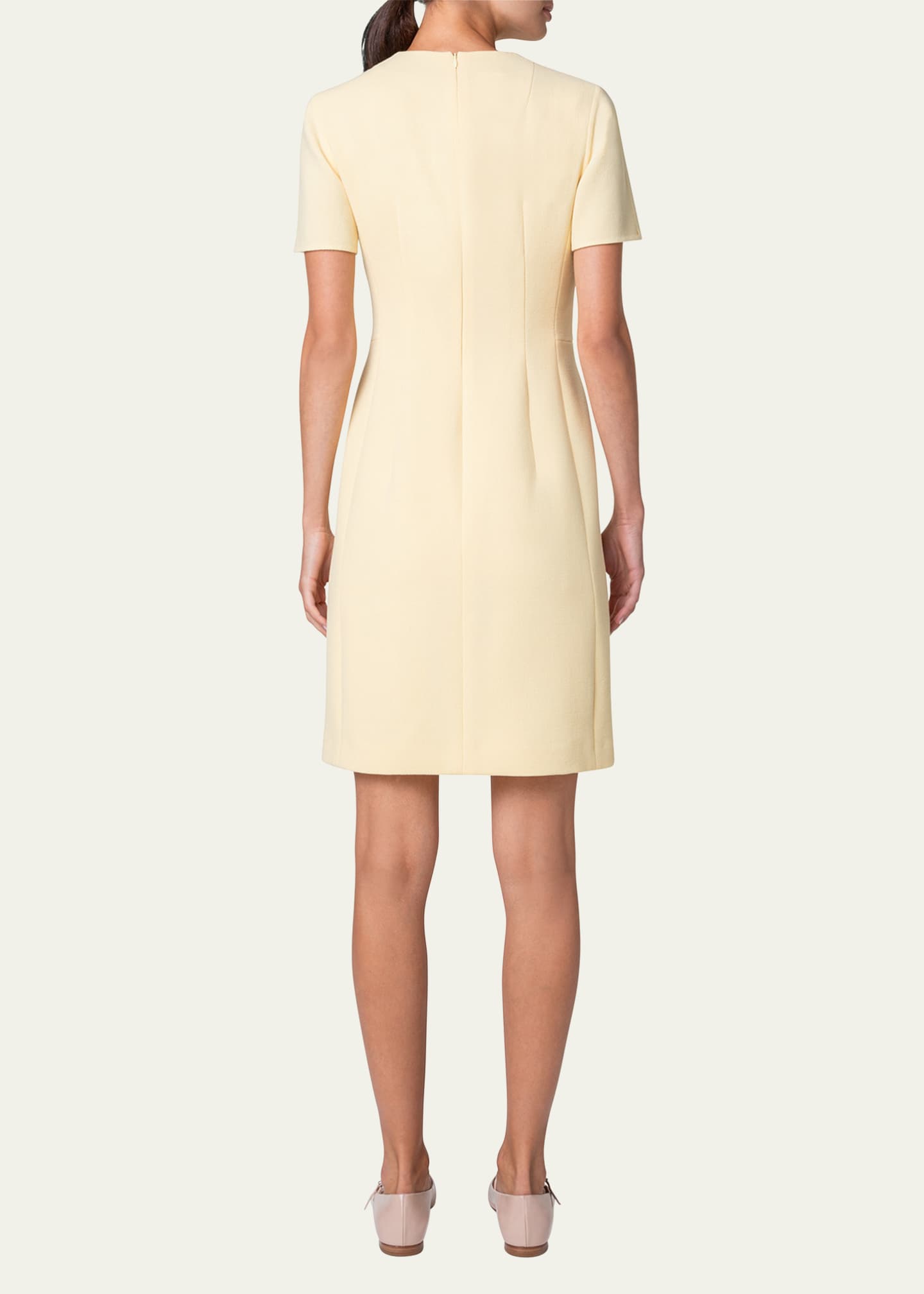 Akris Wool Princess Seam Sheath Dress - Bergdorf Goodman
