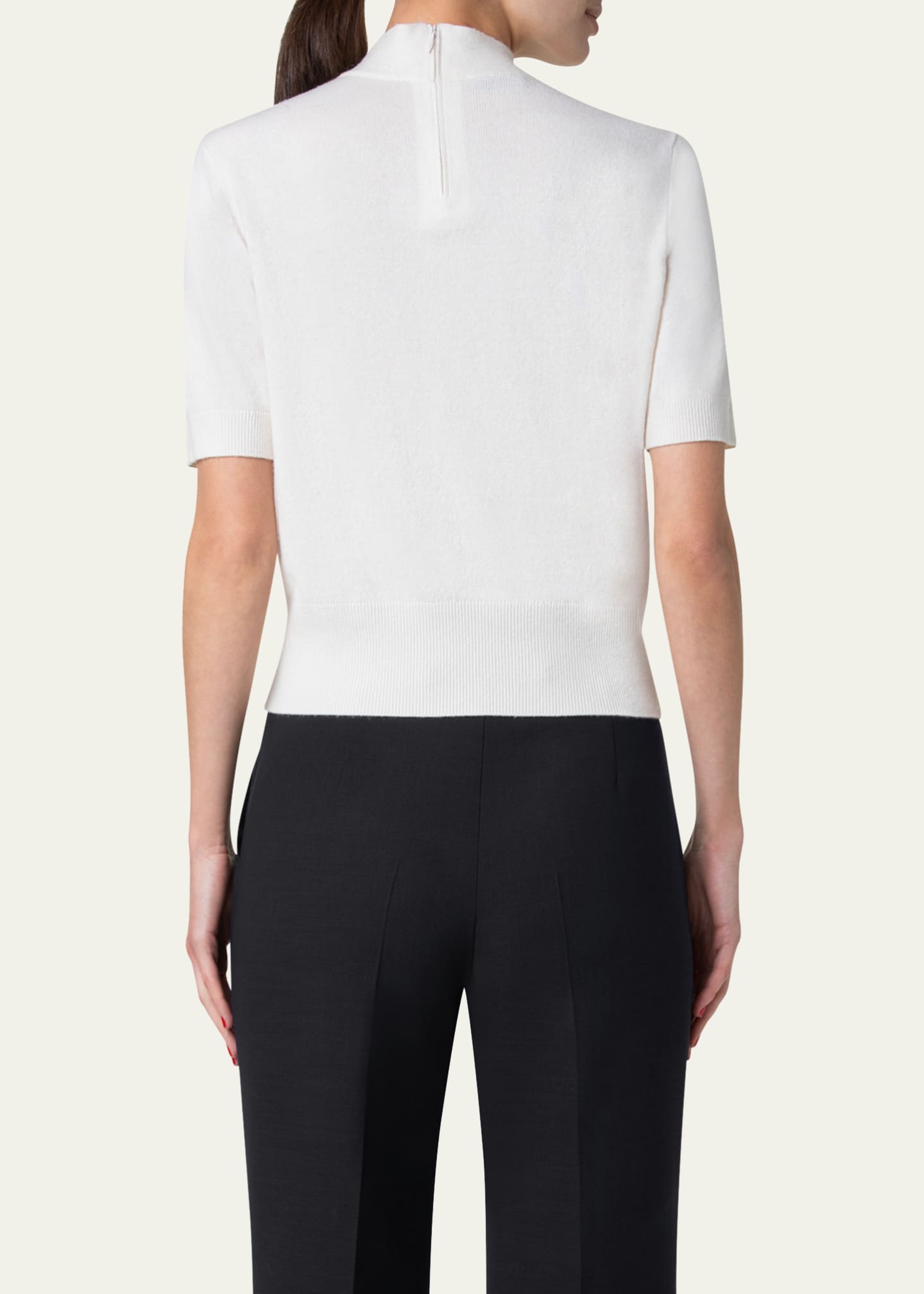 Akris Cashmere Knit Top with Knot Detail - Bergdorf Goodman