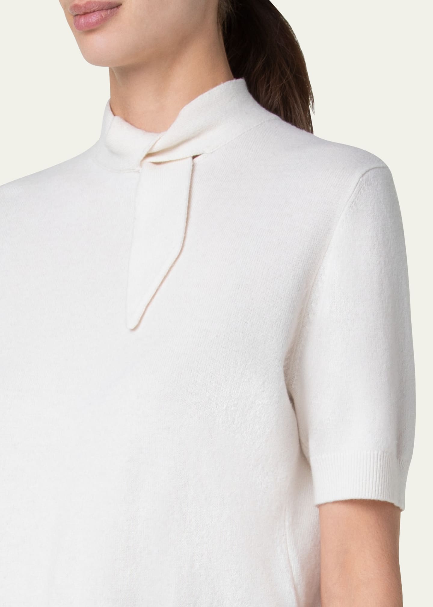 Akris Cashmere Knit Top with Knot Detail - Bergdorf Goodman