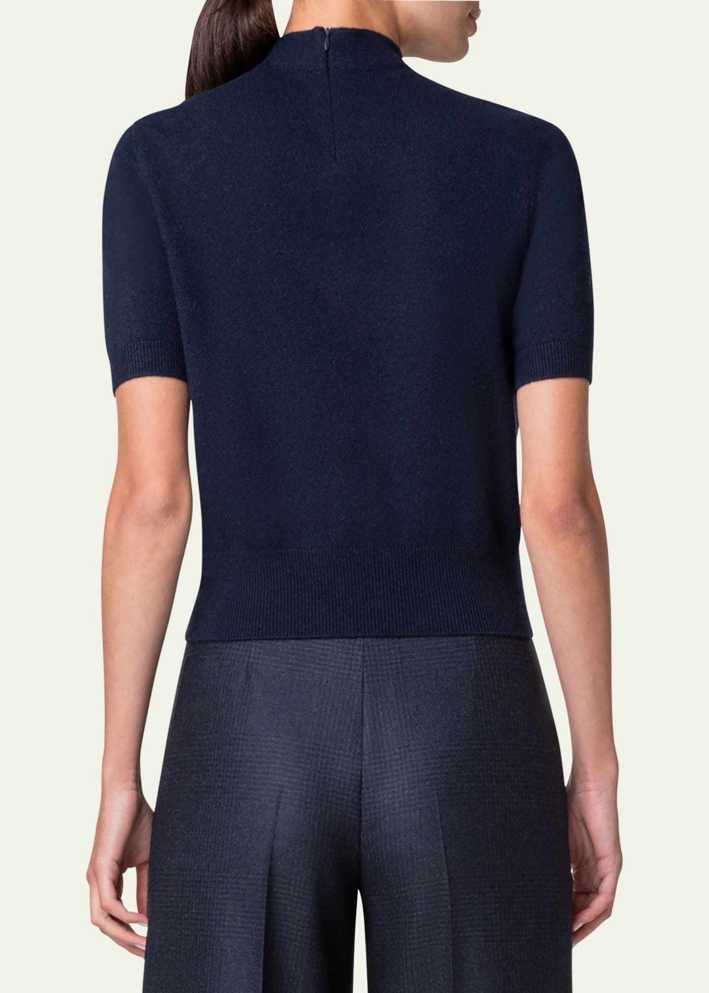 Akris Cashmere Knit Top with Knot Detail - Bergdorf Goodman