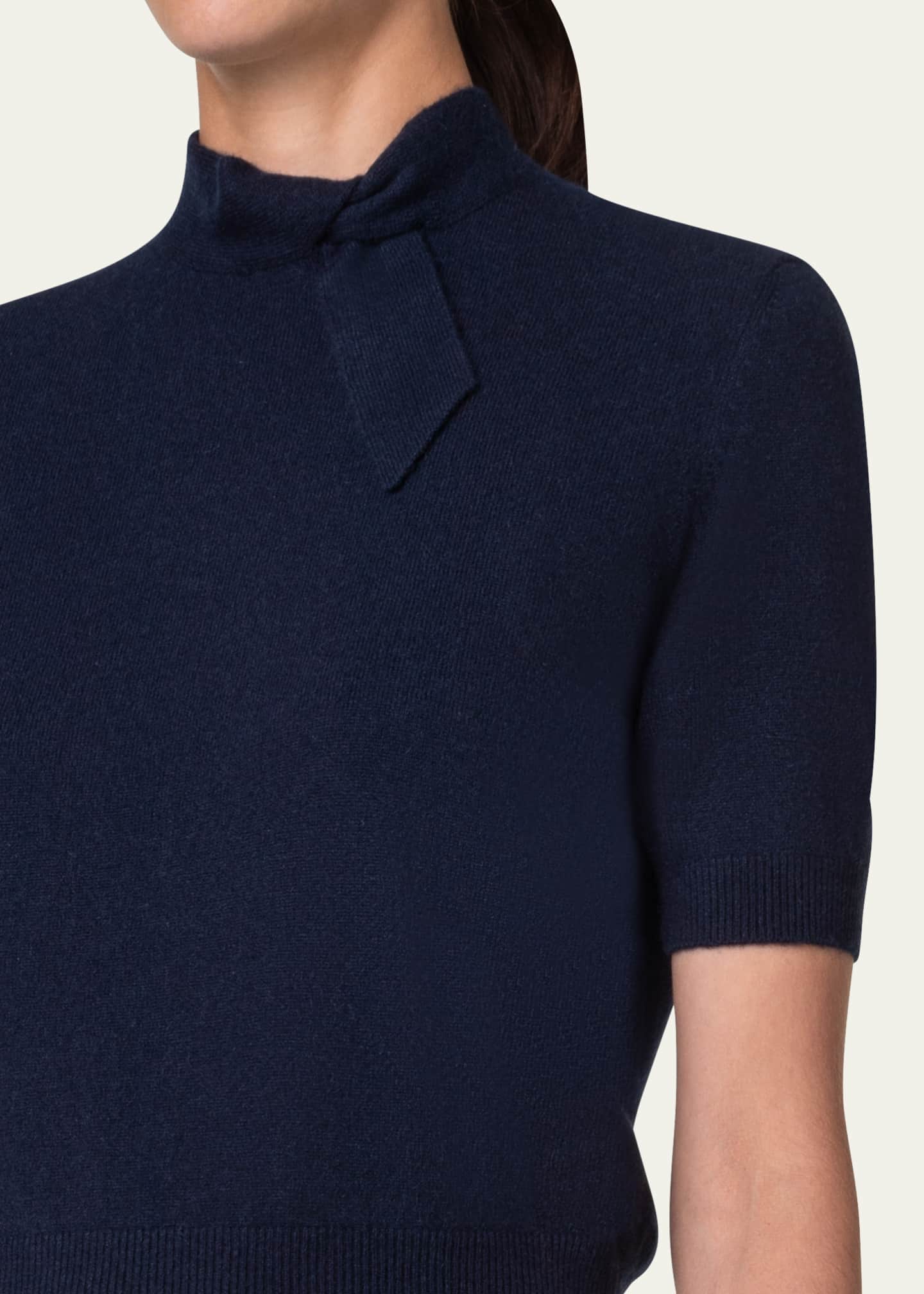 Akris Cashmere Knit Top with Knot Detail - Bergdorf Goodman