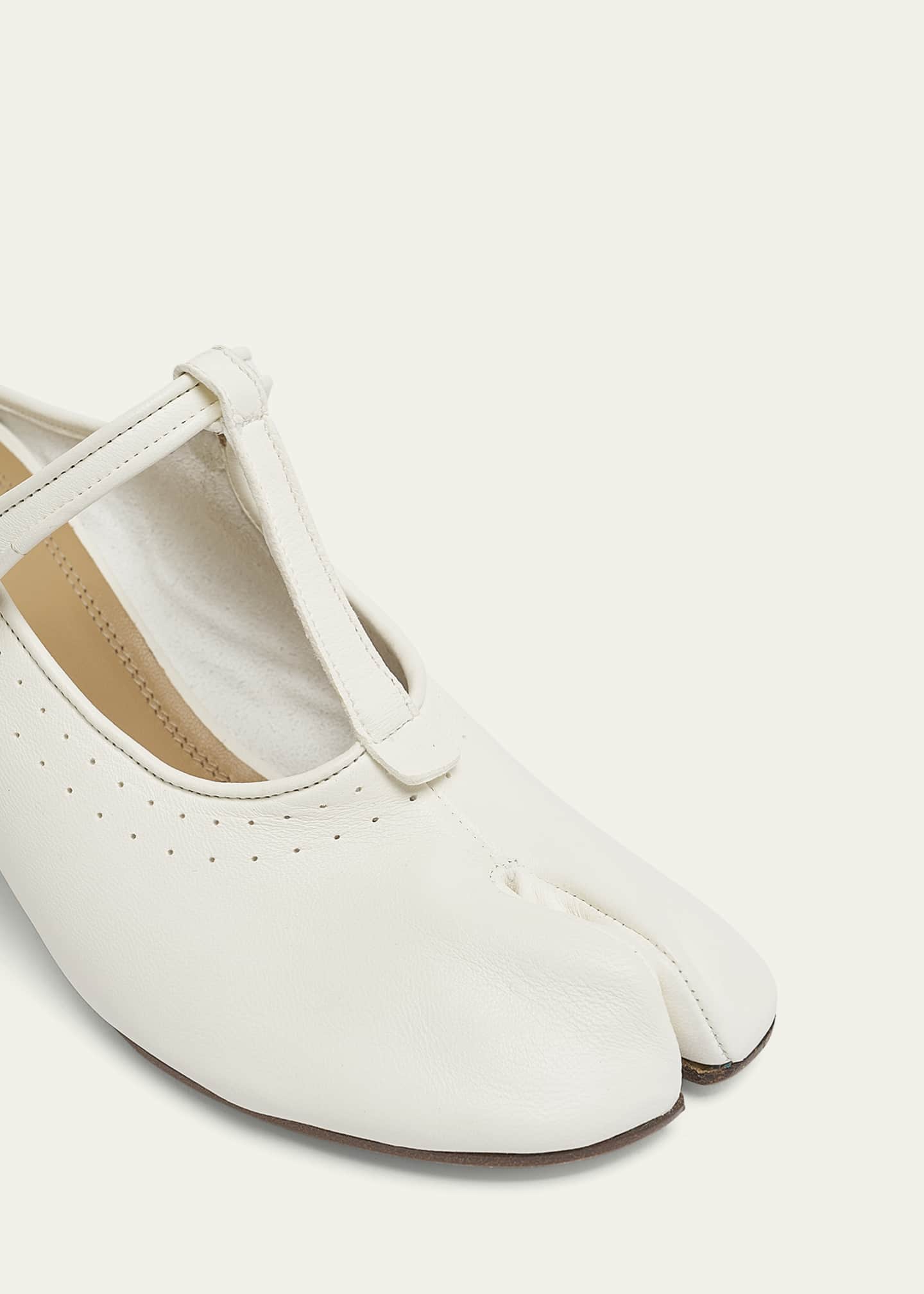 Maison Margiela Tabi Leather Split-Toe Mary Jane Mules - Bergdorf Goodman