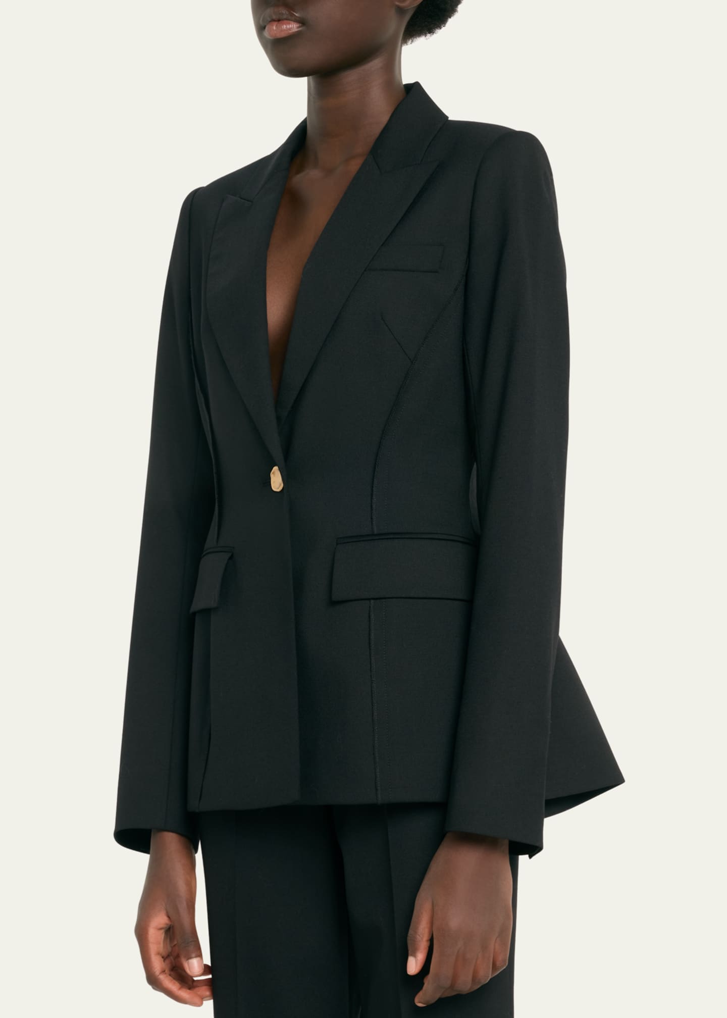 Jason Wu Collection One-Button Fitted Wool Blazer - Bergdorf Goodman