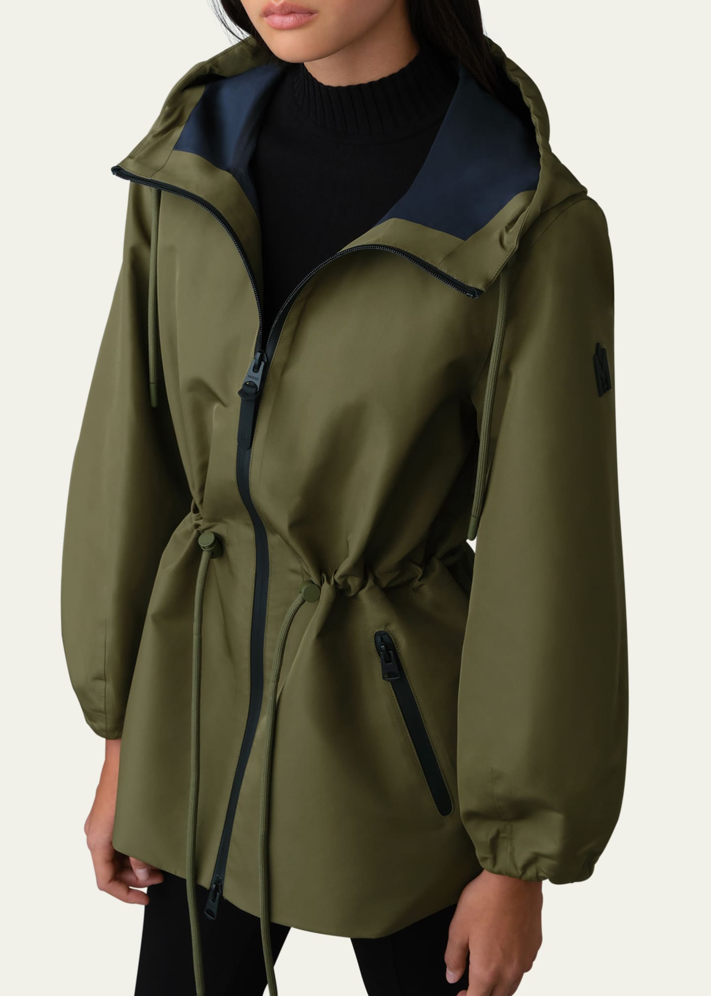 Mackage Kalea Technical Seam-Sealed Water-Resistant Rain Jacket ...