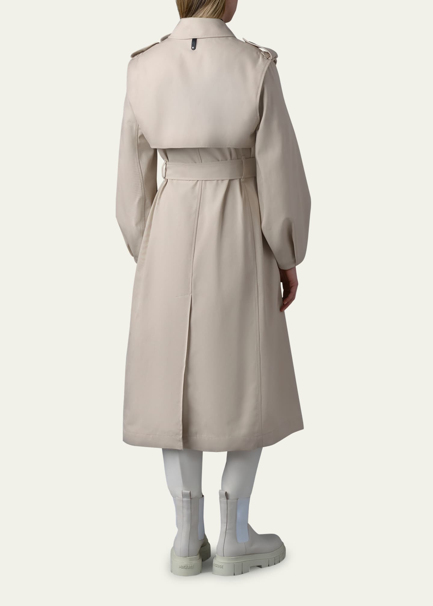 Mackage Alia Balloon-Sleeve Long Trench Coat - Bergdorf Goodman