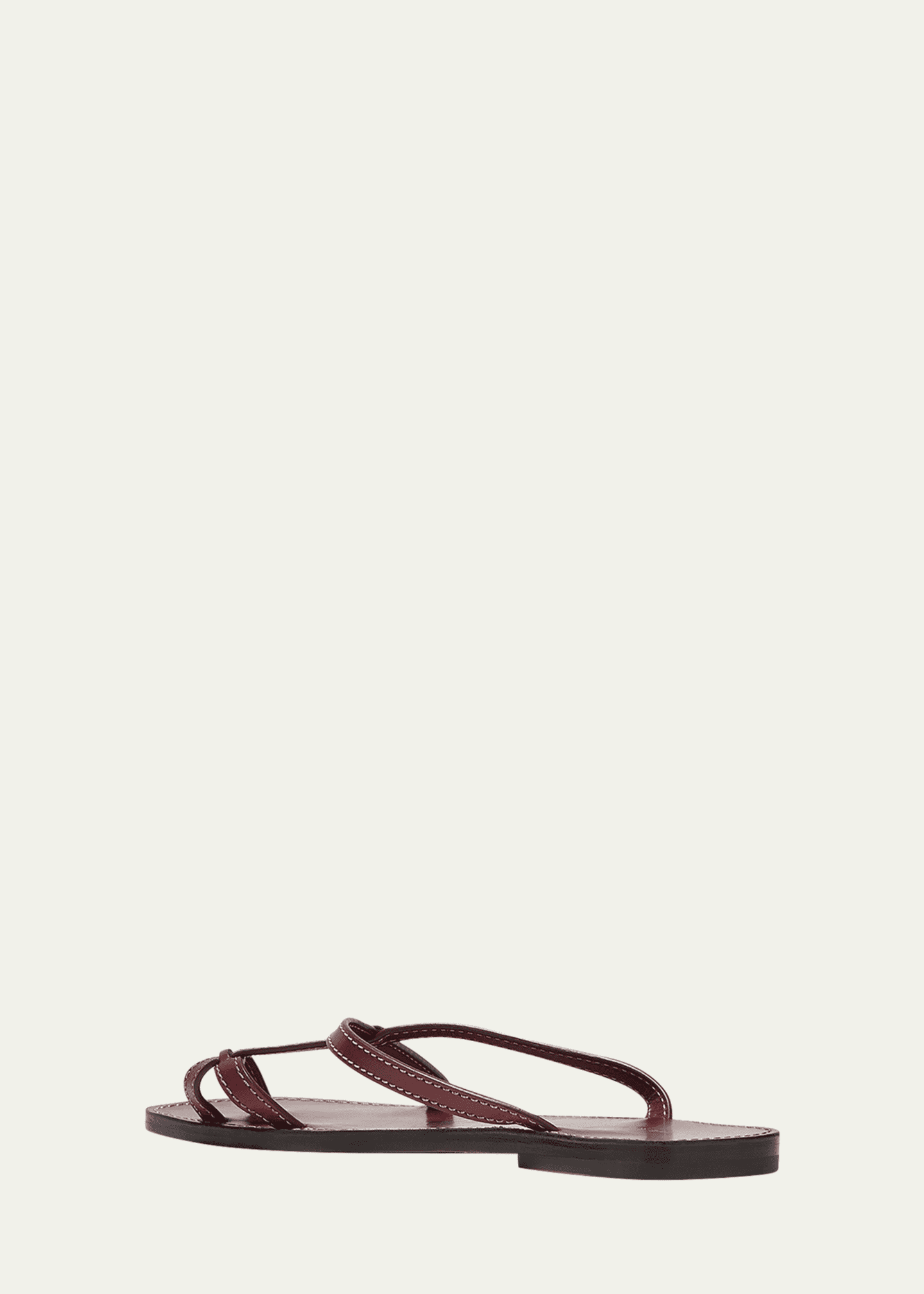 THE ROW Link Leather Toe-Loop Slide Sandals - Bergdorf Goodman