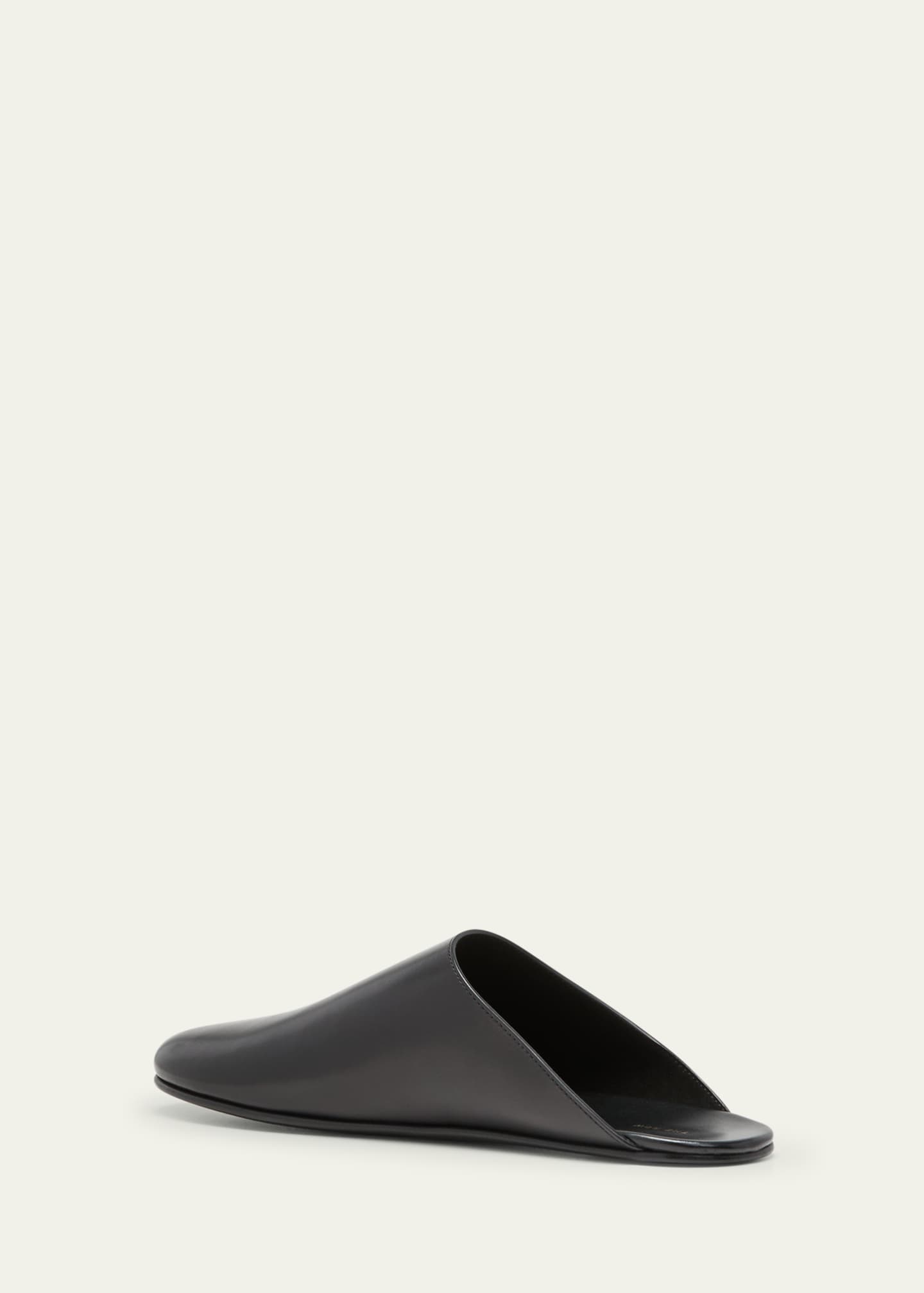 THE ROW Dante Leather Slide Mules - Bergdorf Goodman