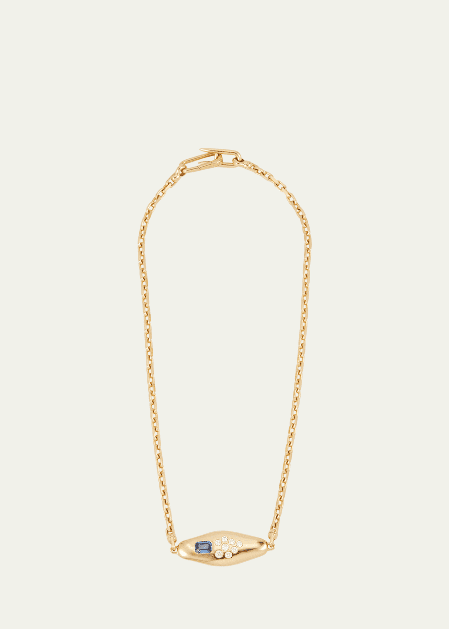 Uniform Object 18K Yellow Gold Blue Sapphire And Diamond Vessel ...