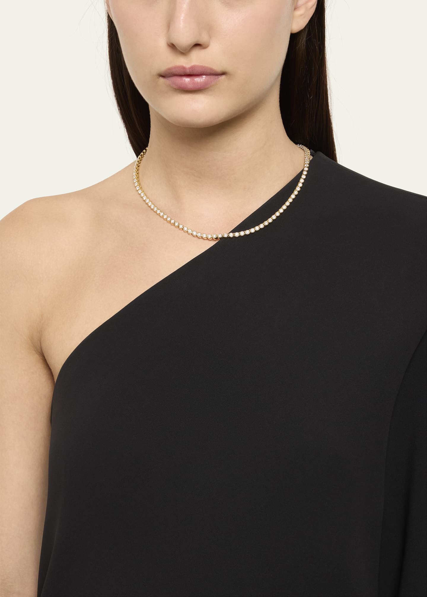 Uniform Object 18K Yellow Gold Diamond Bezel and Chain Extender ...