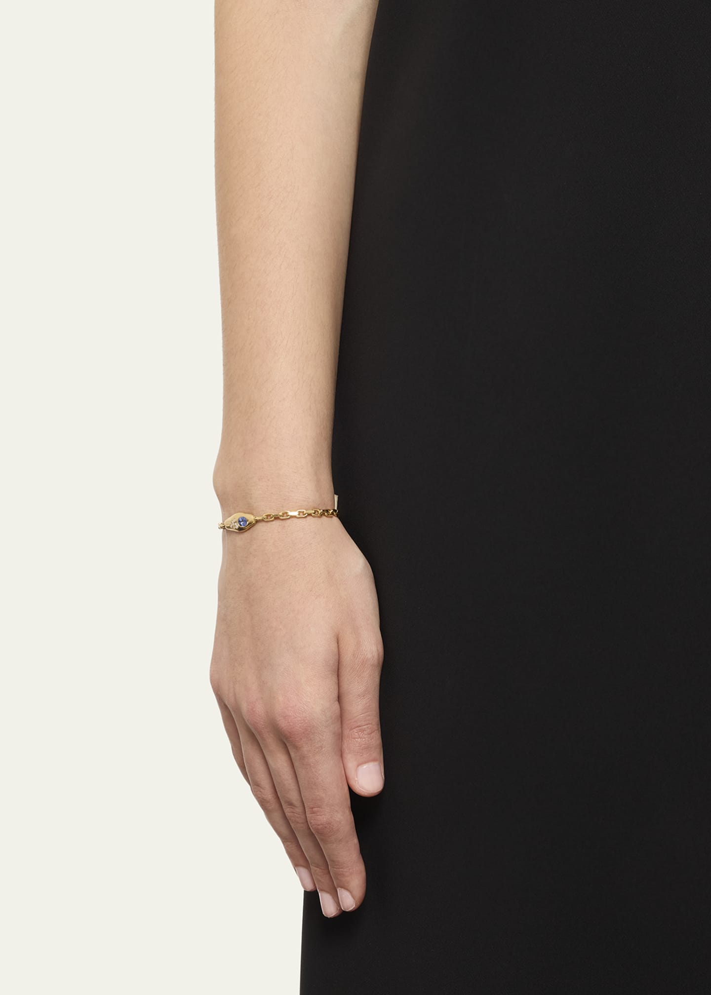 Uniform Object 18K Yellow Gold Sapphire And Diamond Mini Vessel Bracelet - Bergdorf Goodman