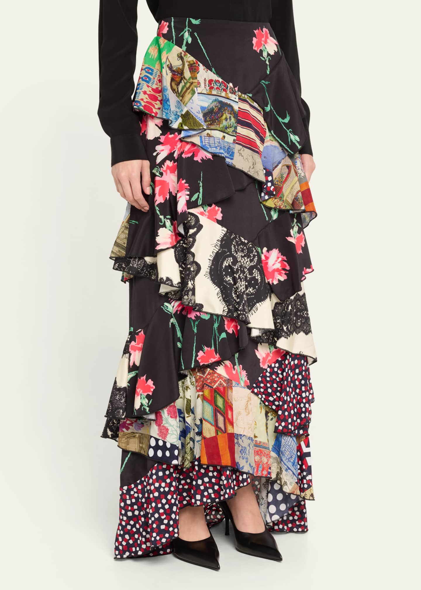 Libertine Mash Up Long Ruffle Skirt - Bergdorf Goodman