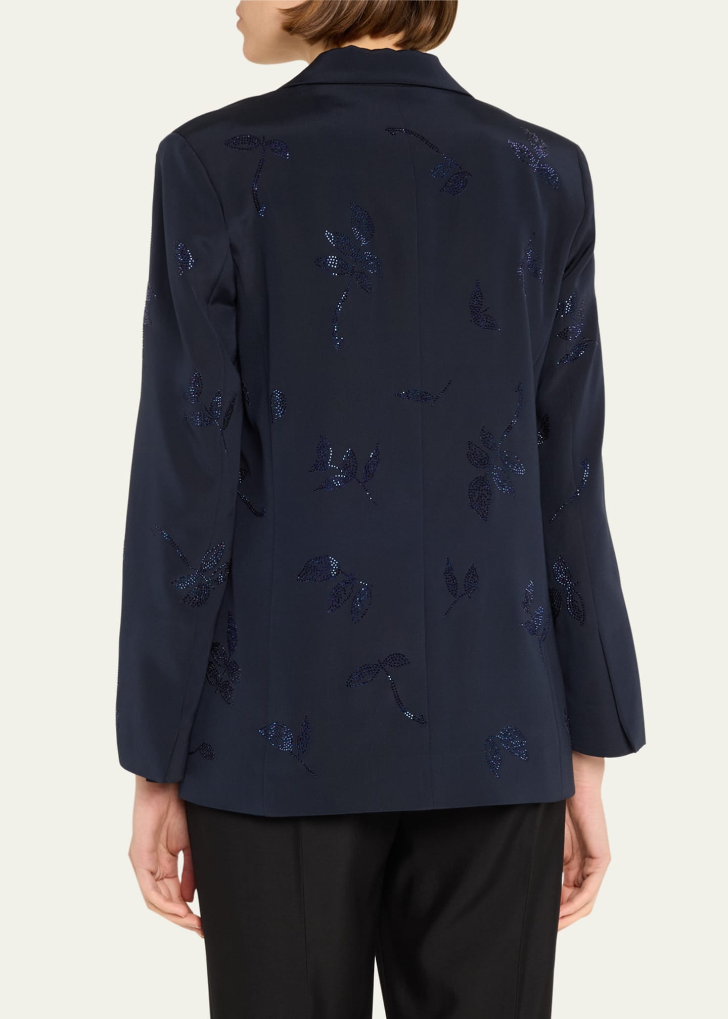 Libertine Kind Of Blue Crystal Floral Long Jacket - Bergdorf Goodman