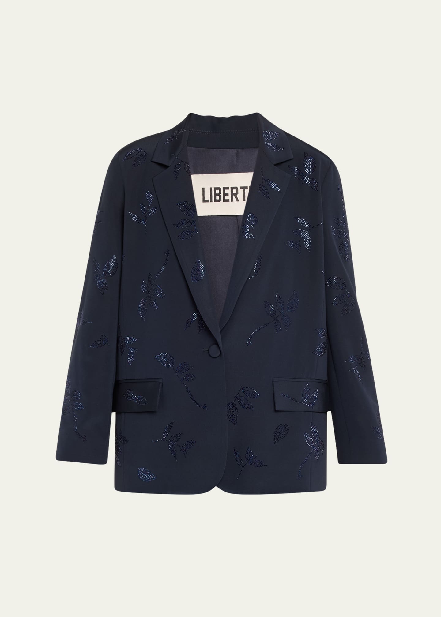 Libertine Kind Of Blue Crystal Floral Long Jacket - Bergdorf Goodman