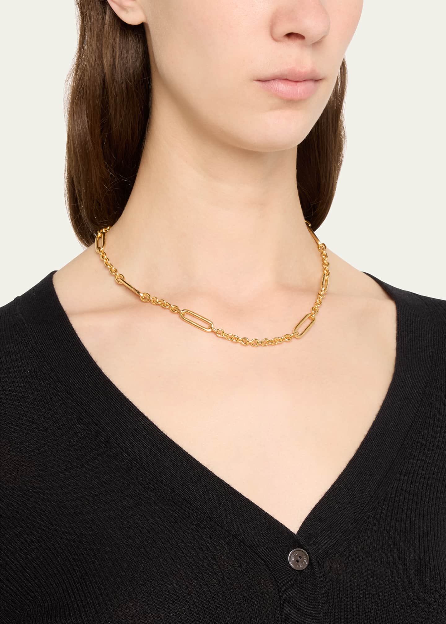 Ben-Amun Alex Chain Link Necklace with Oval Stations - Bergdorf Goodman