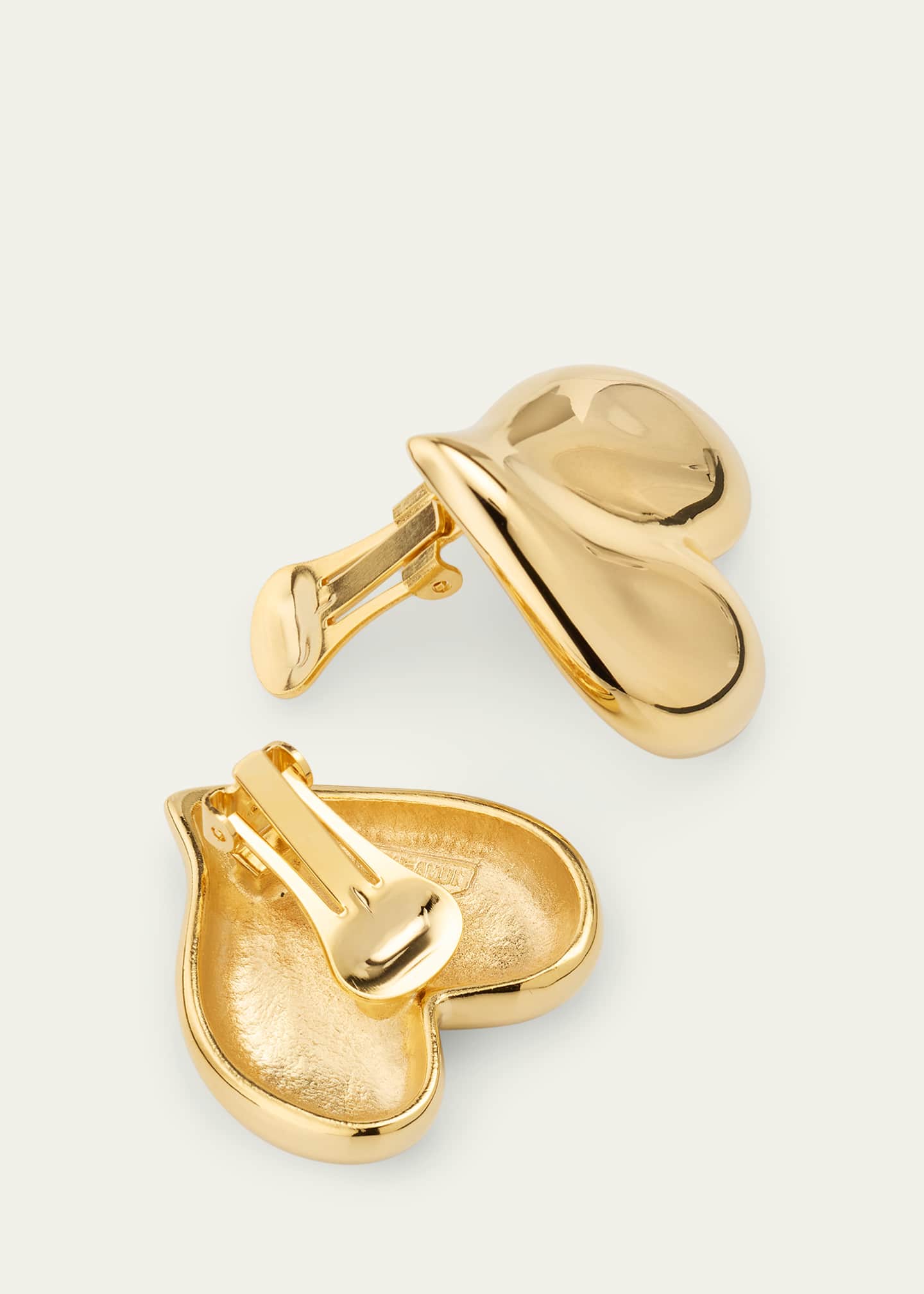 Ben-Amun Pamela Gold Heart Shape Clip-On Earrings - Bergdorf Goodman