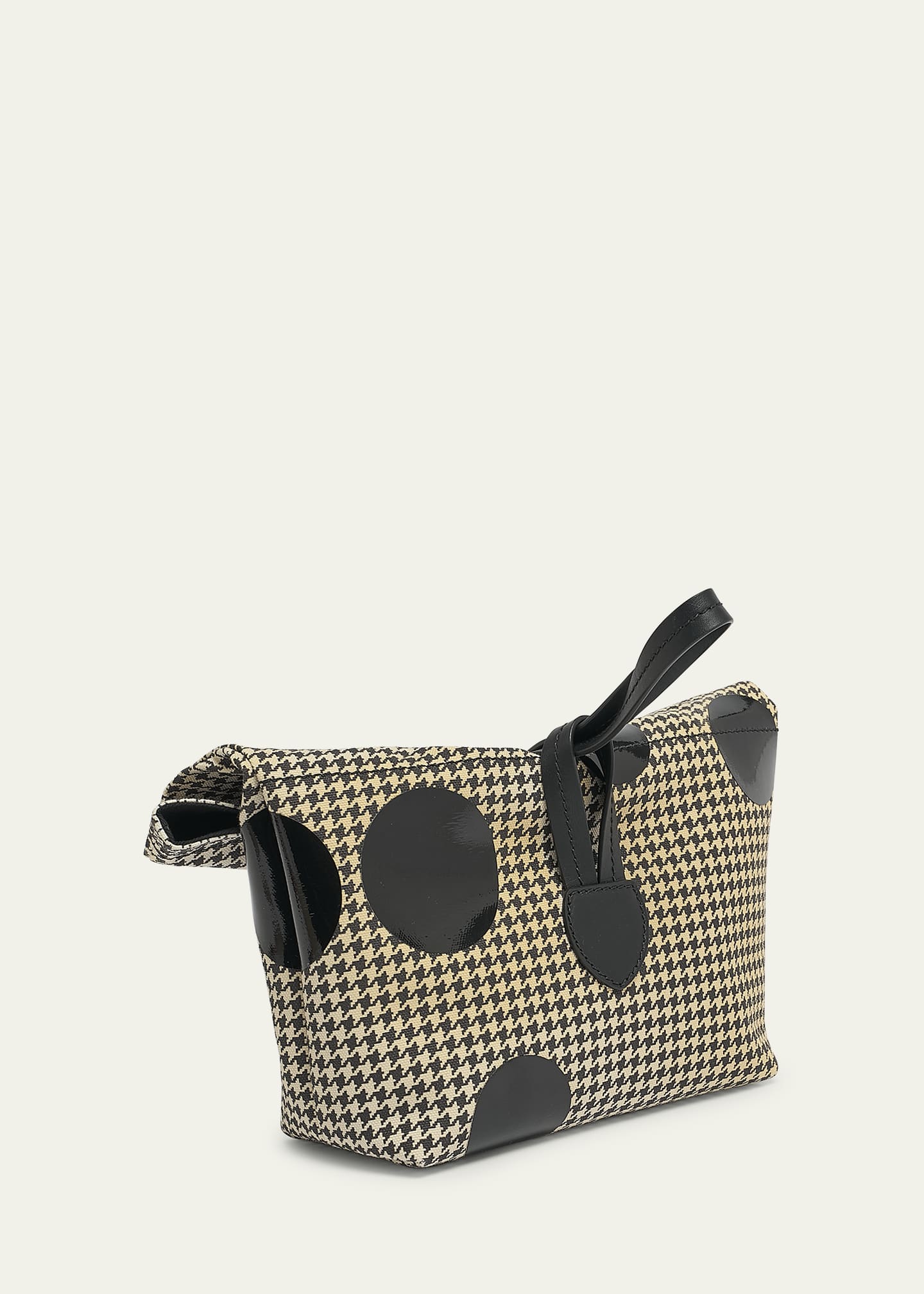 Maison Margiela Houndstooth Circle Patent Clutch Bag - Bergdorf Goodman