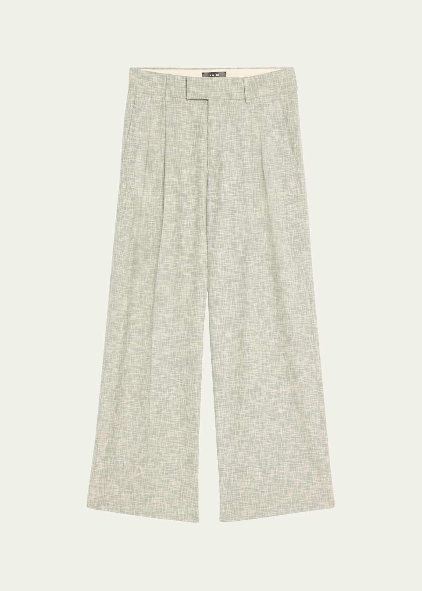 Amiri Men's Crosshatch Pleated Pants - Bergdorf Goodman