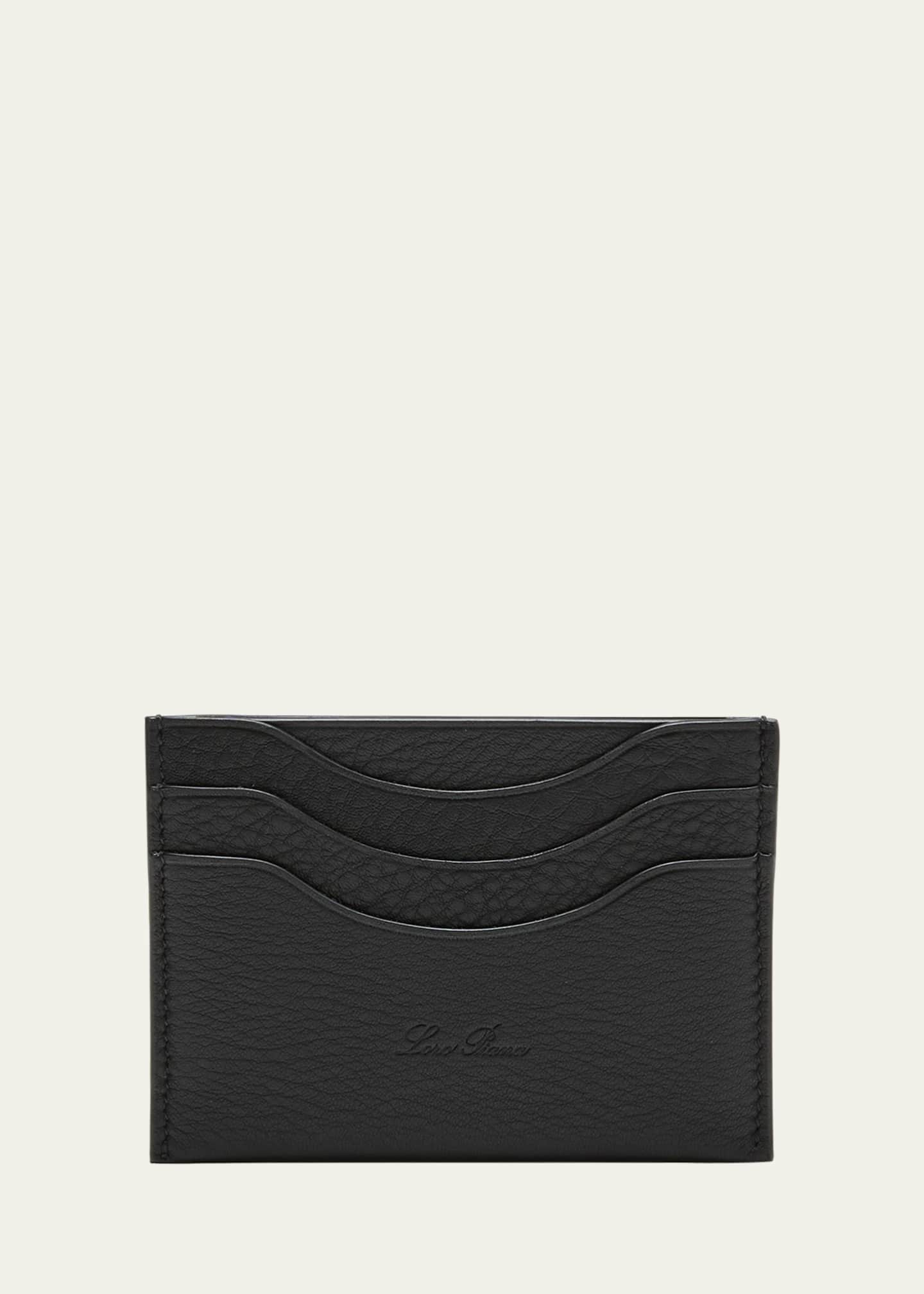 Loro Piana Men's Extra Grained Calfskin Card Holder - Bergdorf Goodman