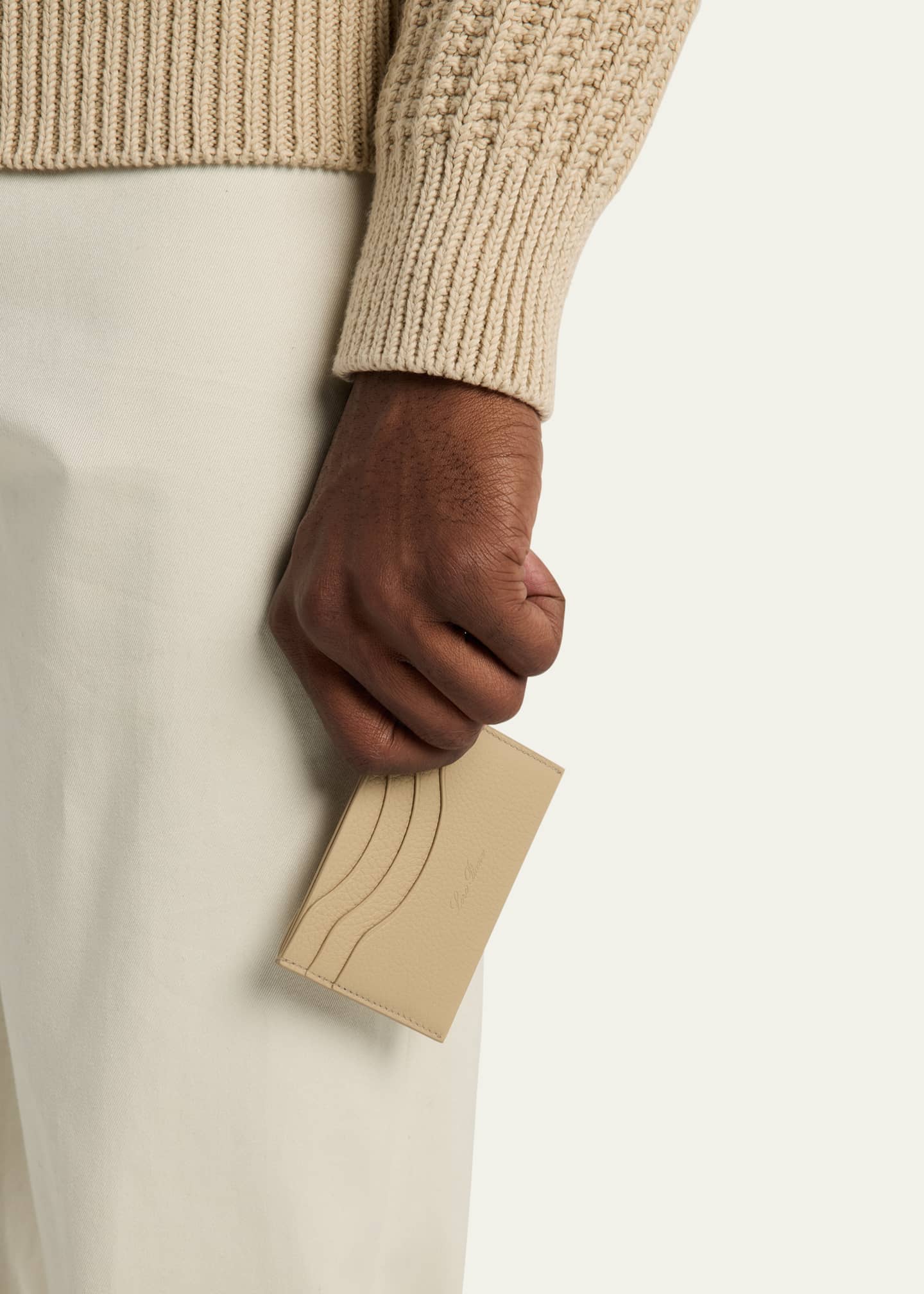 Loro Piana Men's Extra Grained Calfskin Card Holder - Bergdorf Goodman