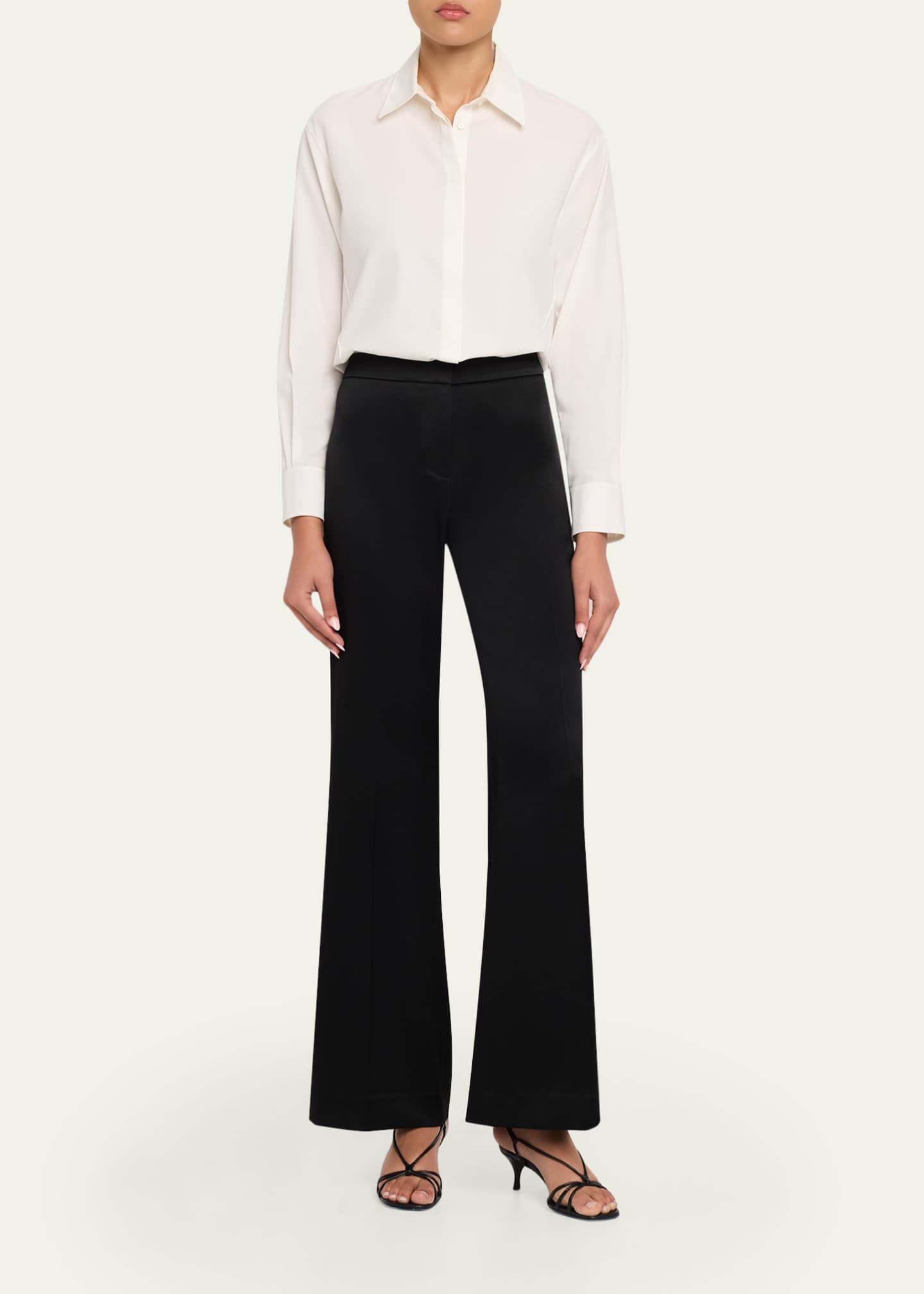 Ungaro Kyra Flare-Leg Satin Pants - Bergdorf Goodman