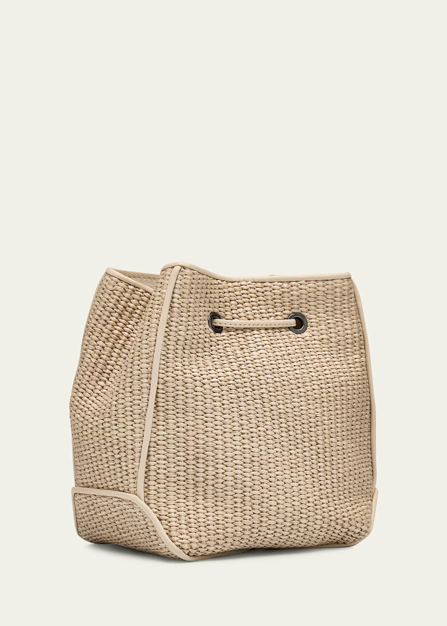 Brunello Cucinelli Small Drawstring Raffia Bucket Bag - Bergdorf Goodman