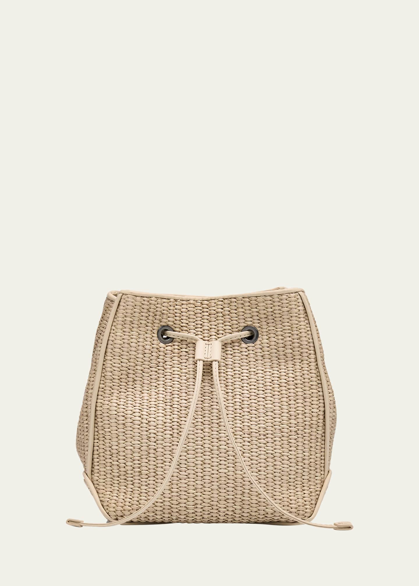 Brunello Cucinelli Small Drawstring Raffia Bucket Bag - Bergdorf Goodman