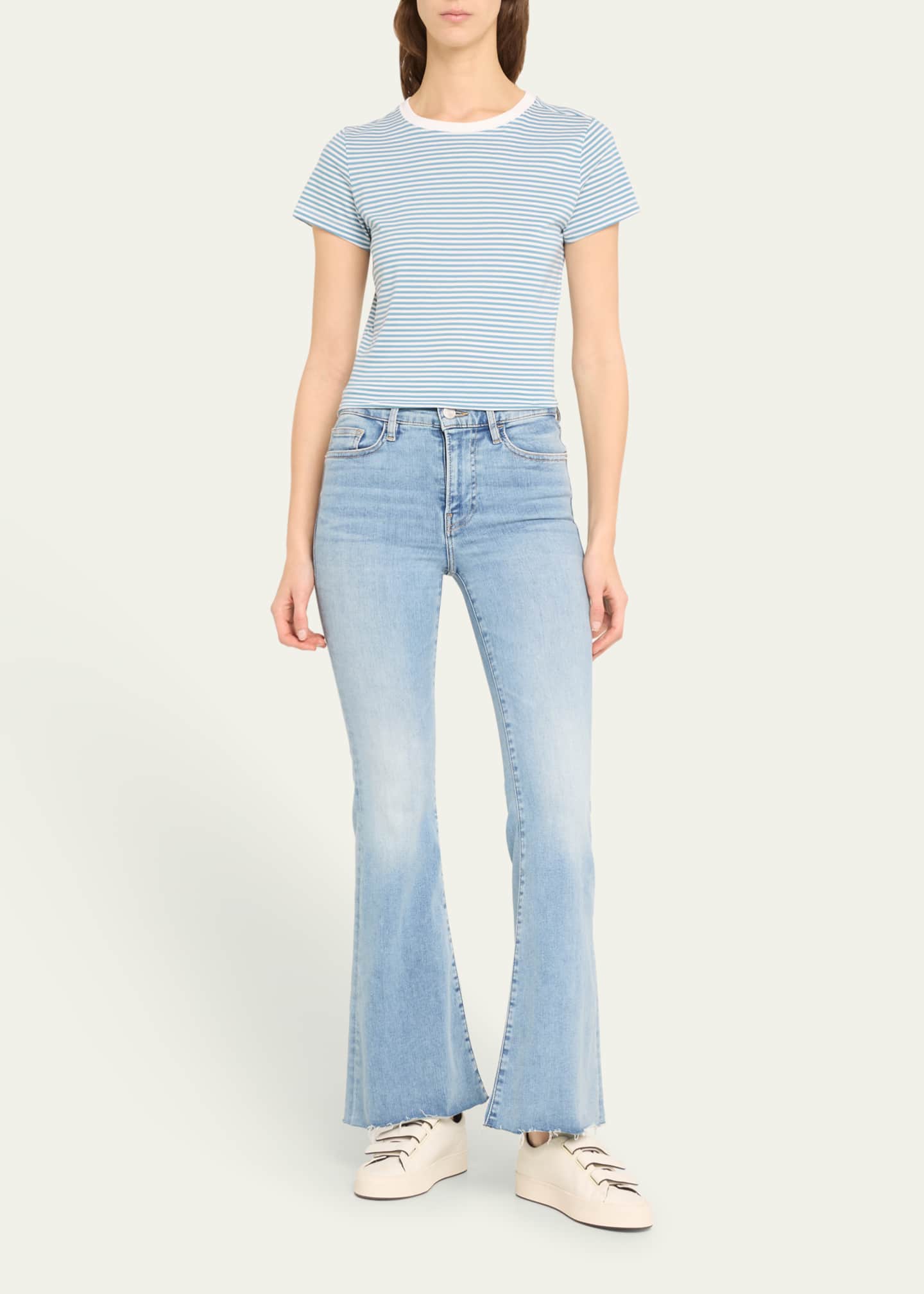 FRAME Le Easy Flare Raw After Jeans - Bergdorf Goodman