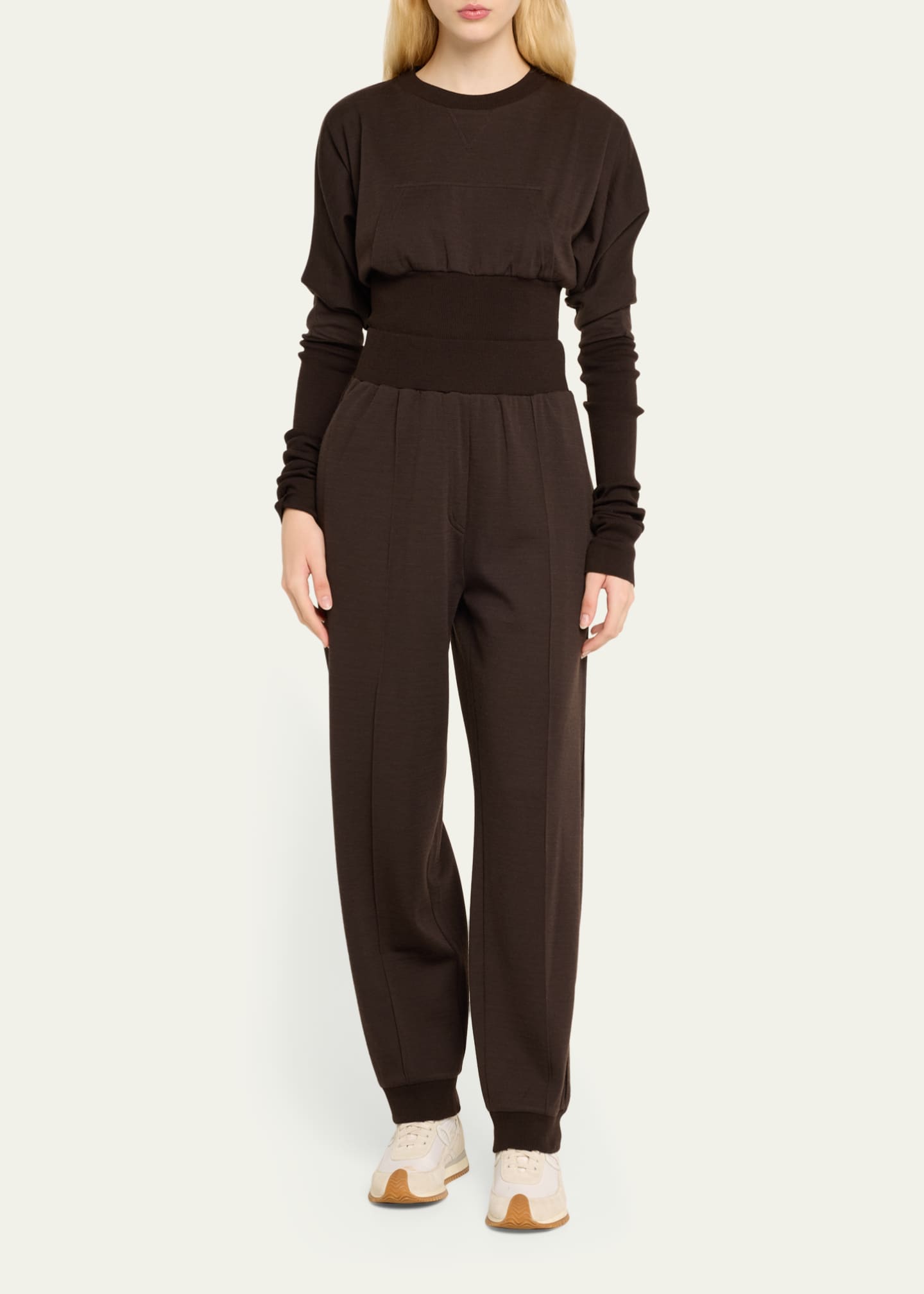 Loewe Pintuck Wool Cashmere Sweatpants - Bergdorf Goodman