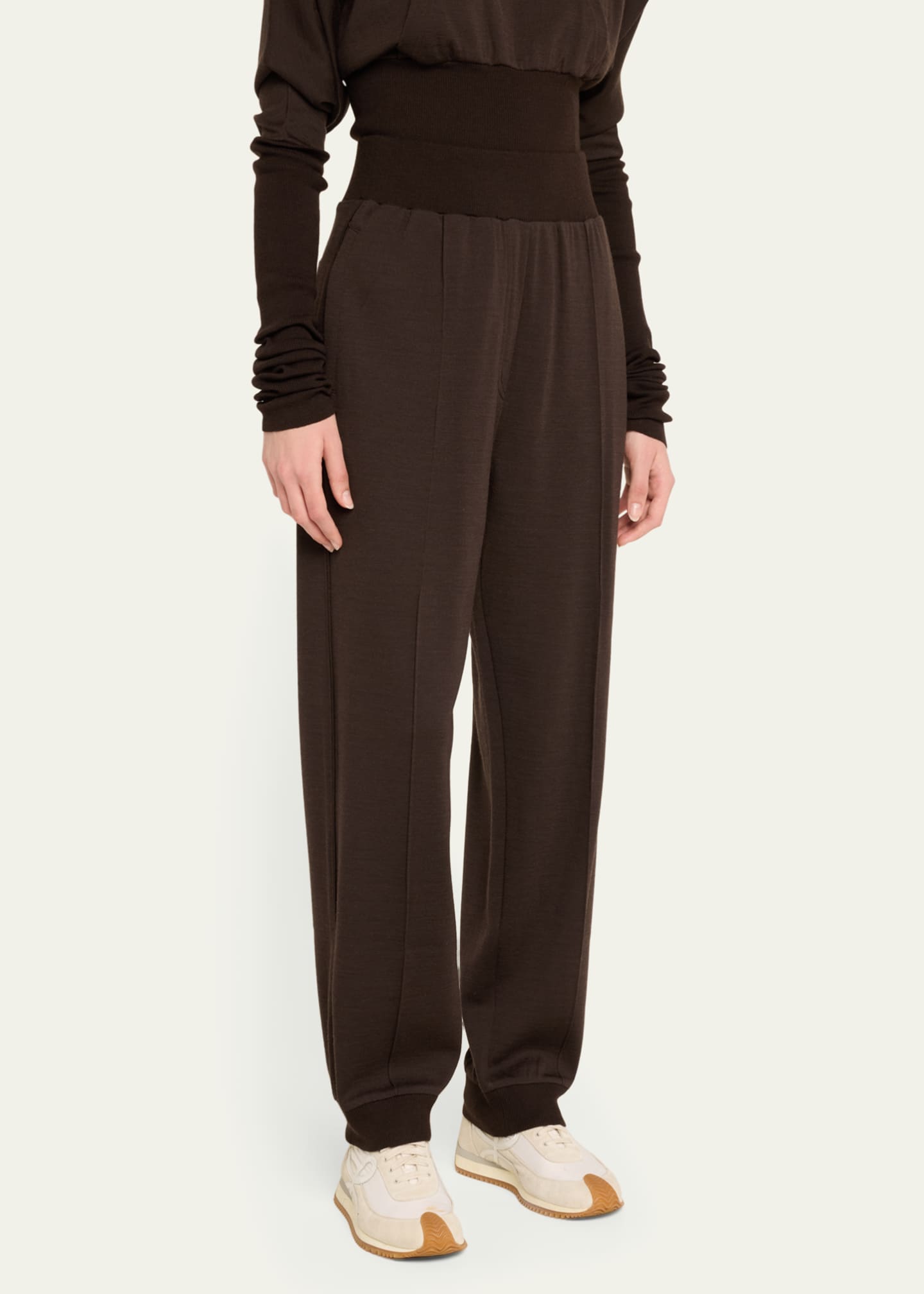 Loewe Pintuck Wool Cashmere Sweatpants - Bergdorf Goodman
