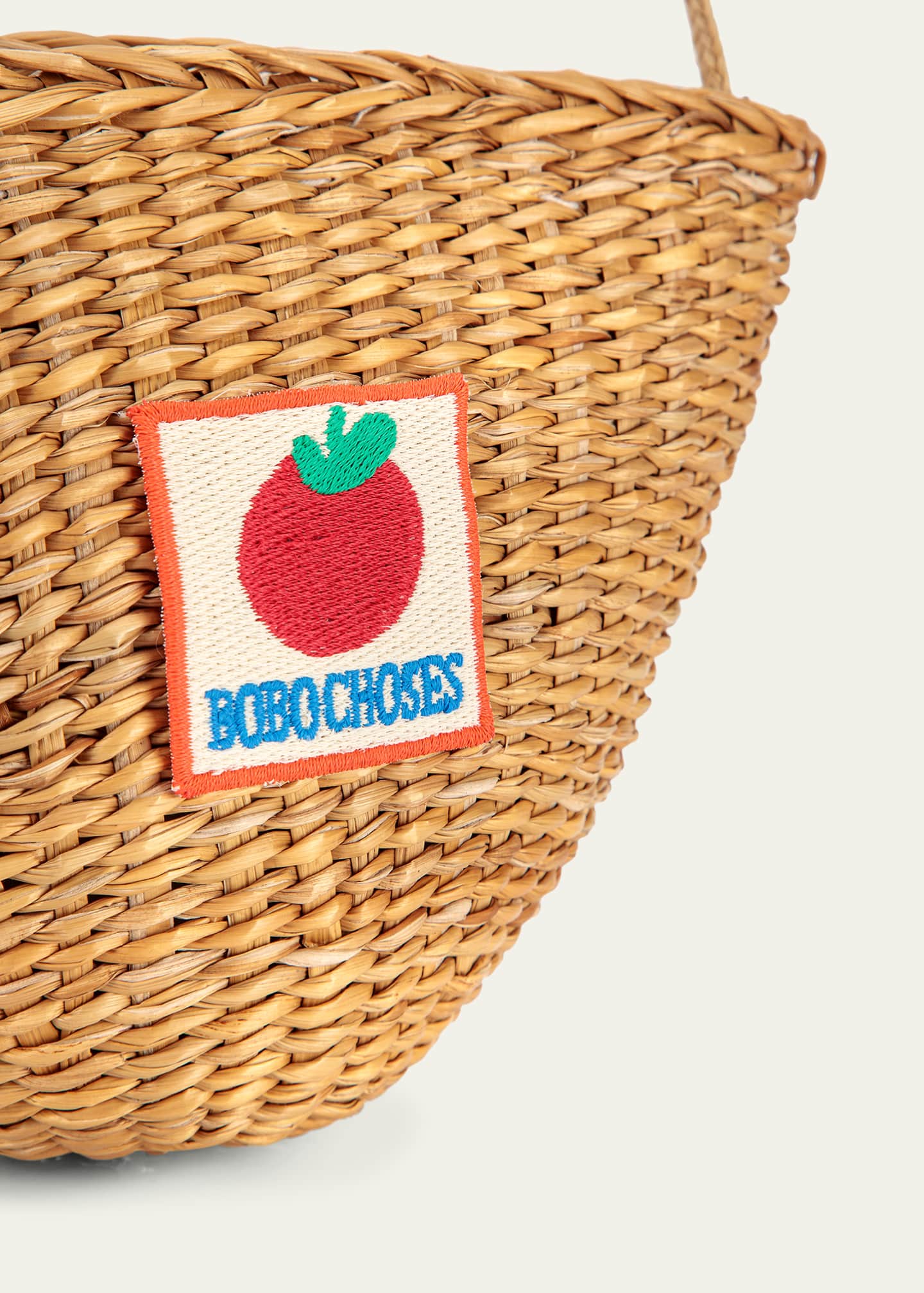 Bobo Choses Girl's Tomato Patch Raffia Crossbody Bag - Bergdorf Goodman
