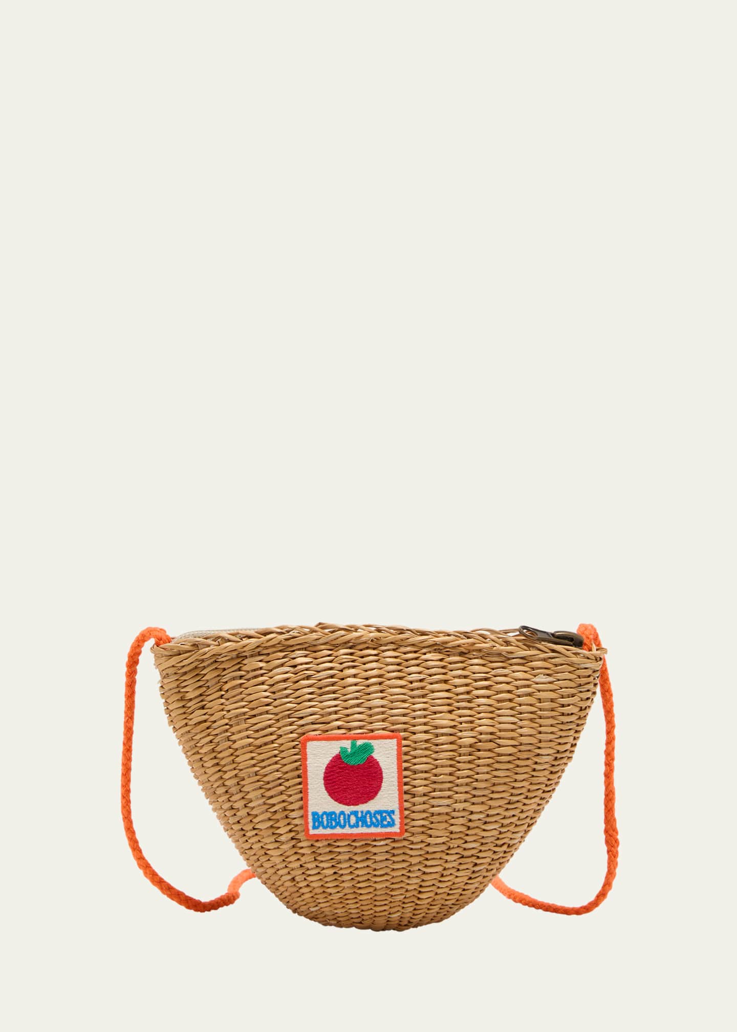 Bobo Choses Girl's Tomato Patch Raffia Crossbody Bag - Bergdorf Goodman