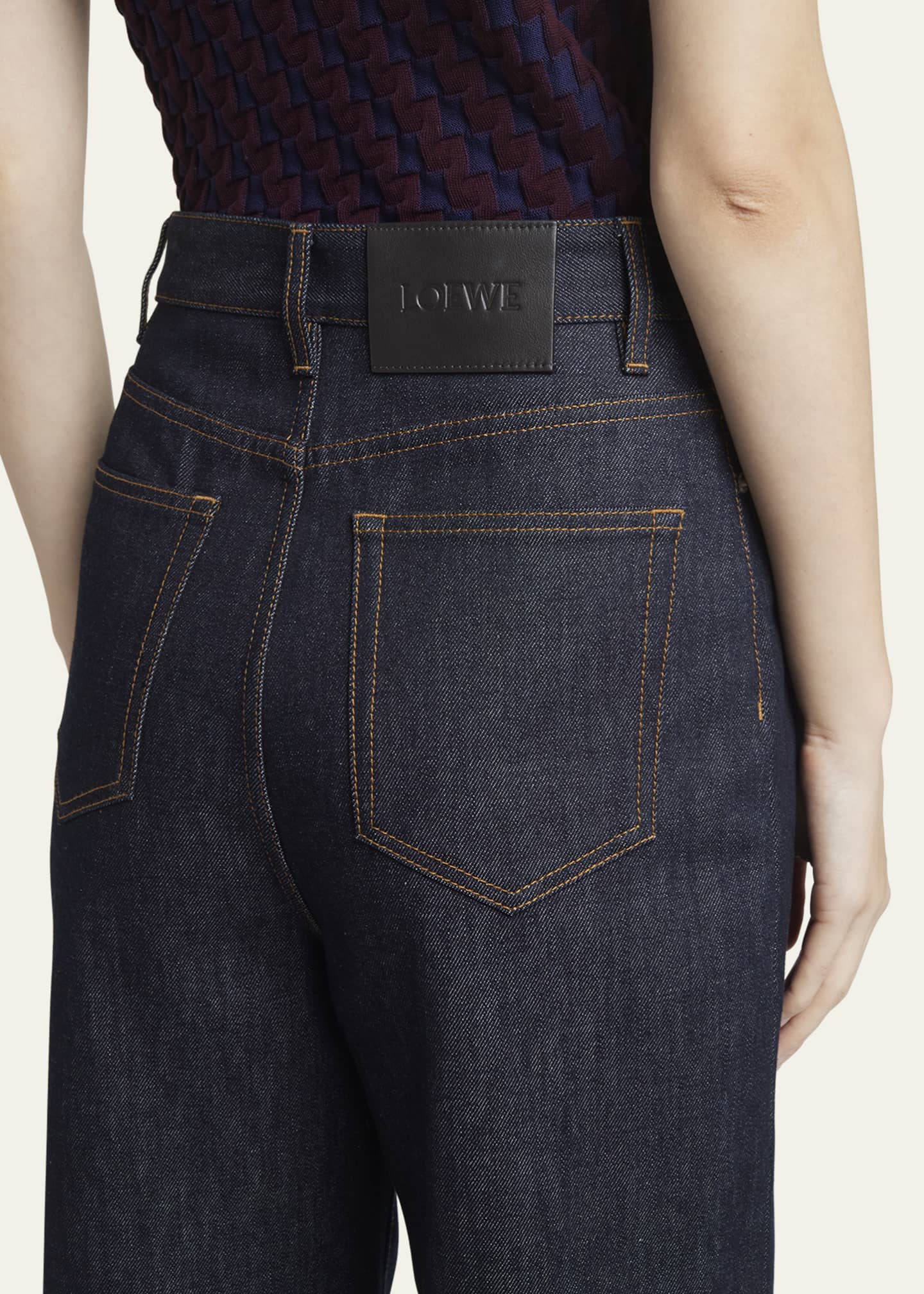 Loewe High Waisted Straight Leg Jeans - Bergdorf Goodman