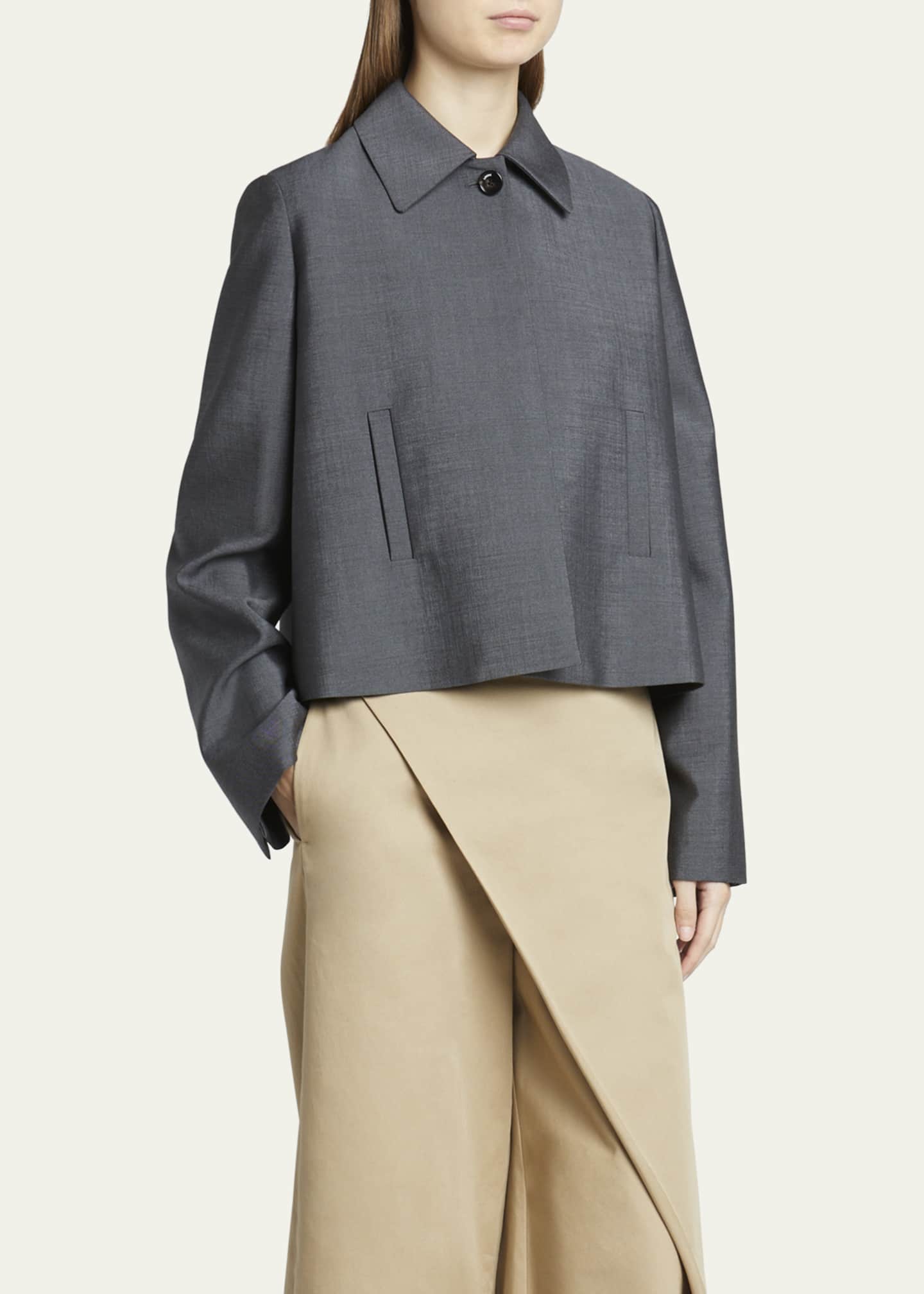 Loewe Collared Wool-Blend Jacket - Bergdorf Goodman