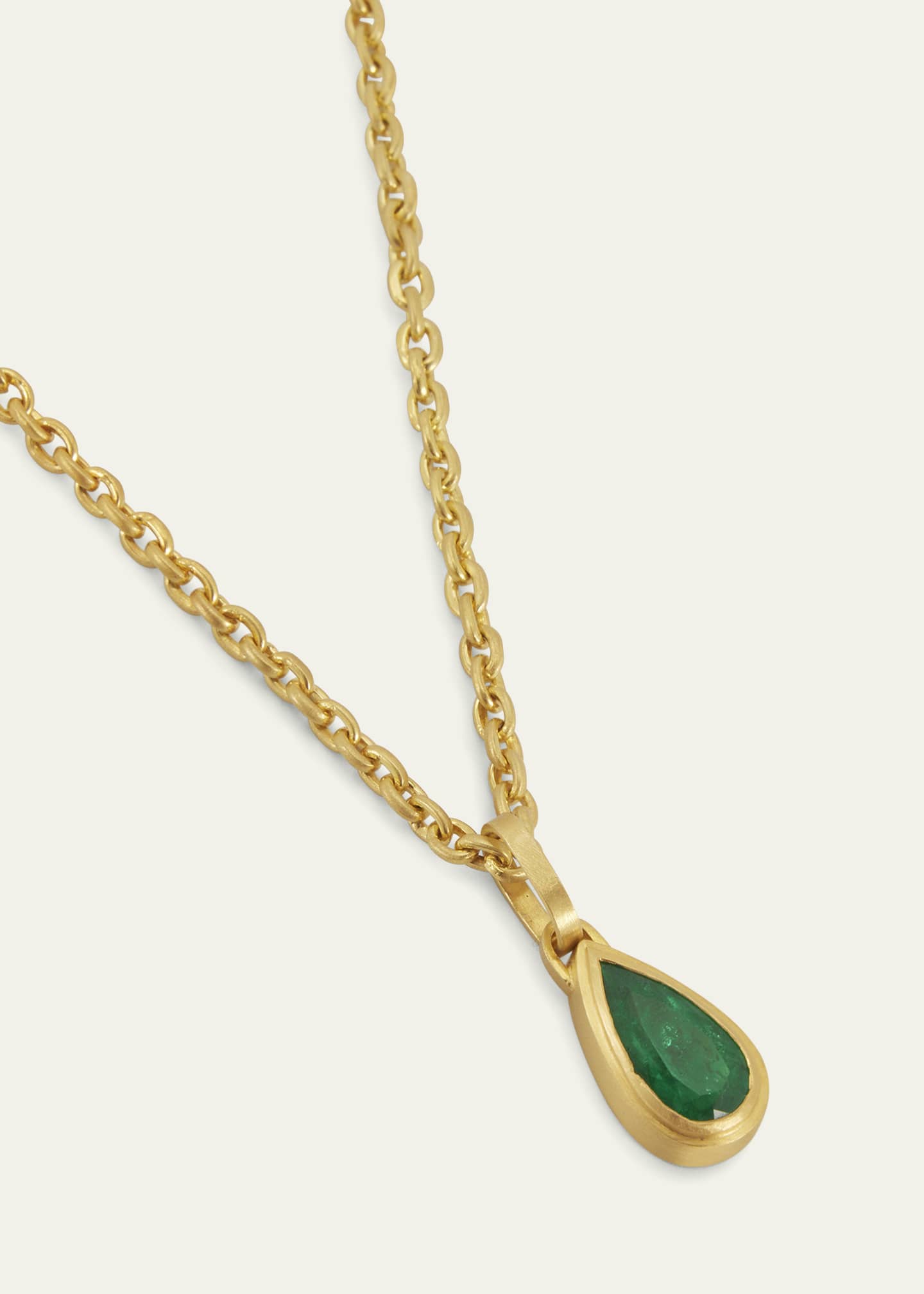 DARIUS Pear Shaped Emerald Ziggurat Pendant Necklace - Bergdorf Goodman