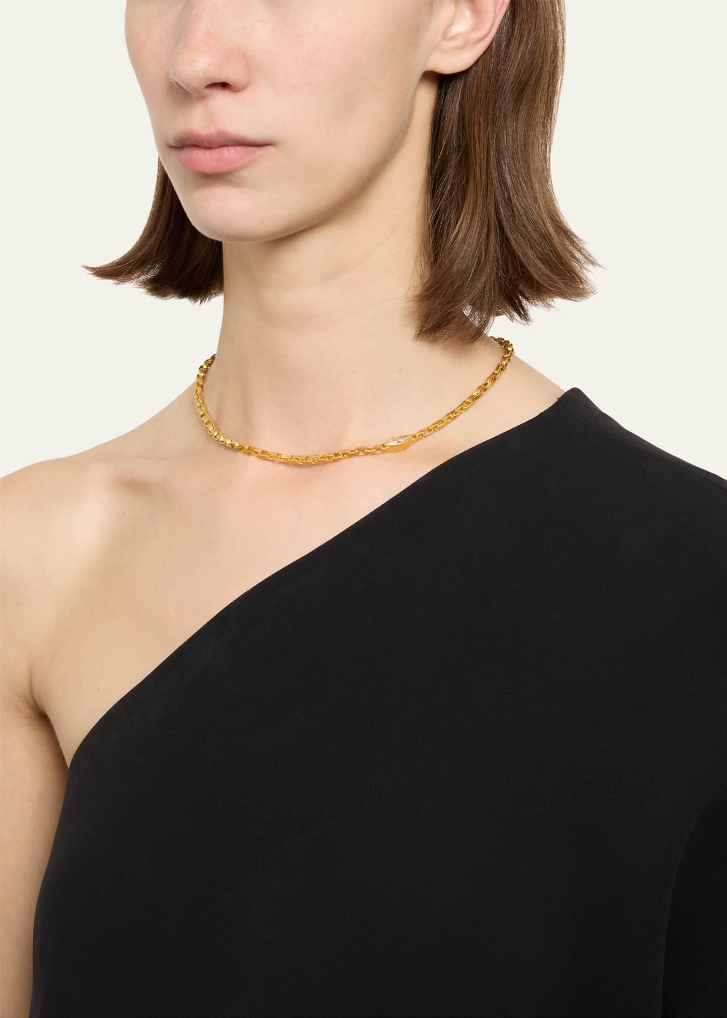 DARIUS Single Marquis Diamond Signature Chain Necklace - Bergdorf Goodman