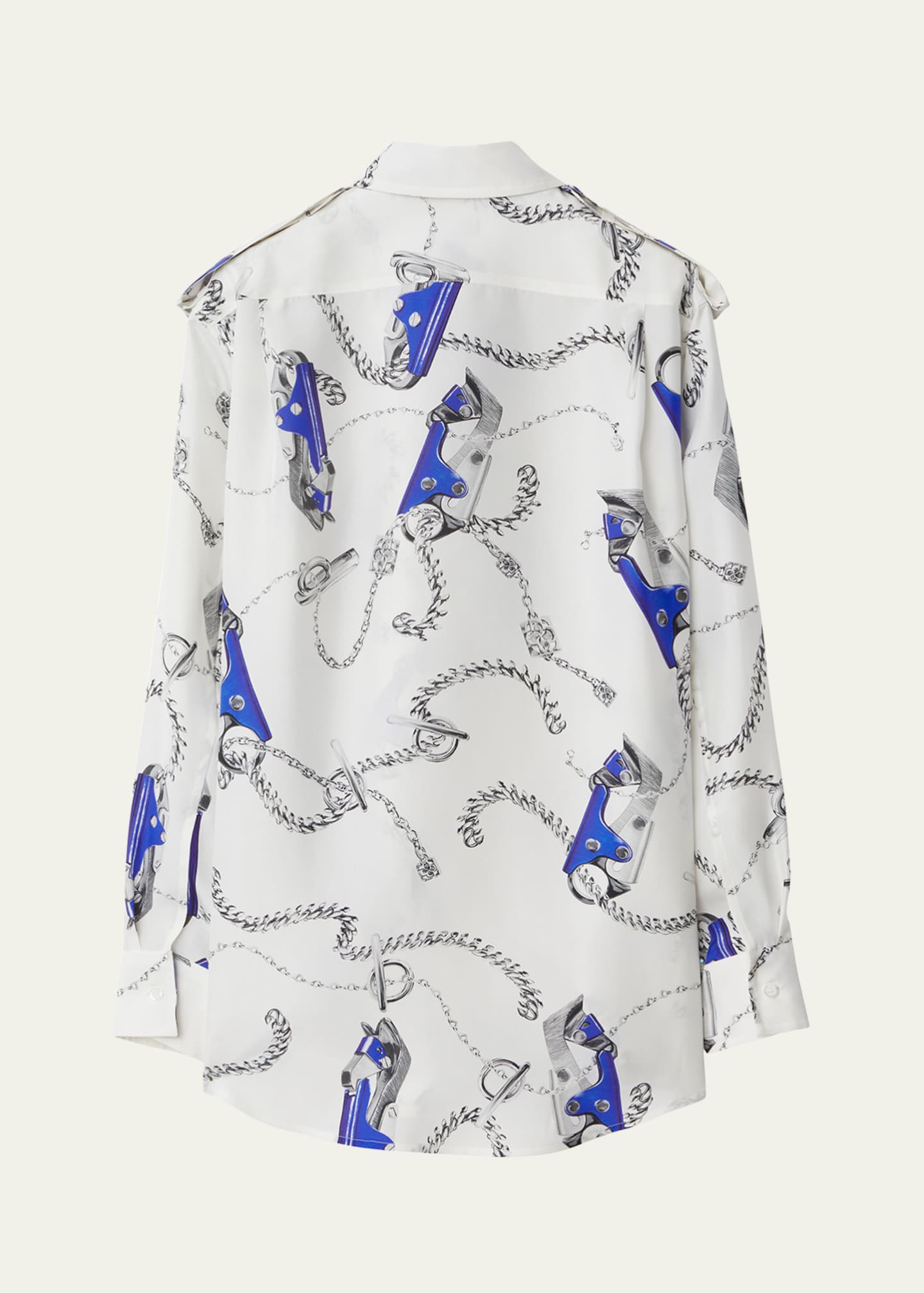 Burberry Chain Print Collared Button-Front Shirt - Bergdorf Goodman