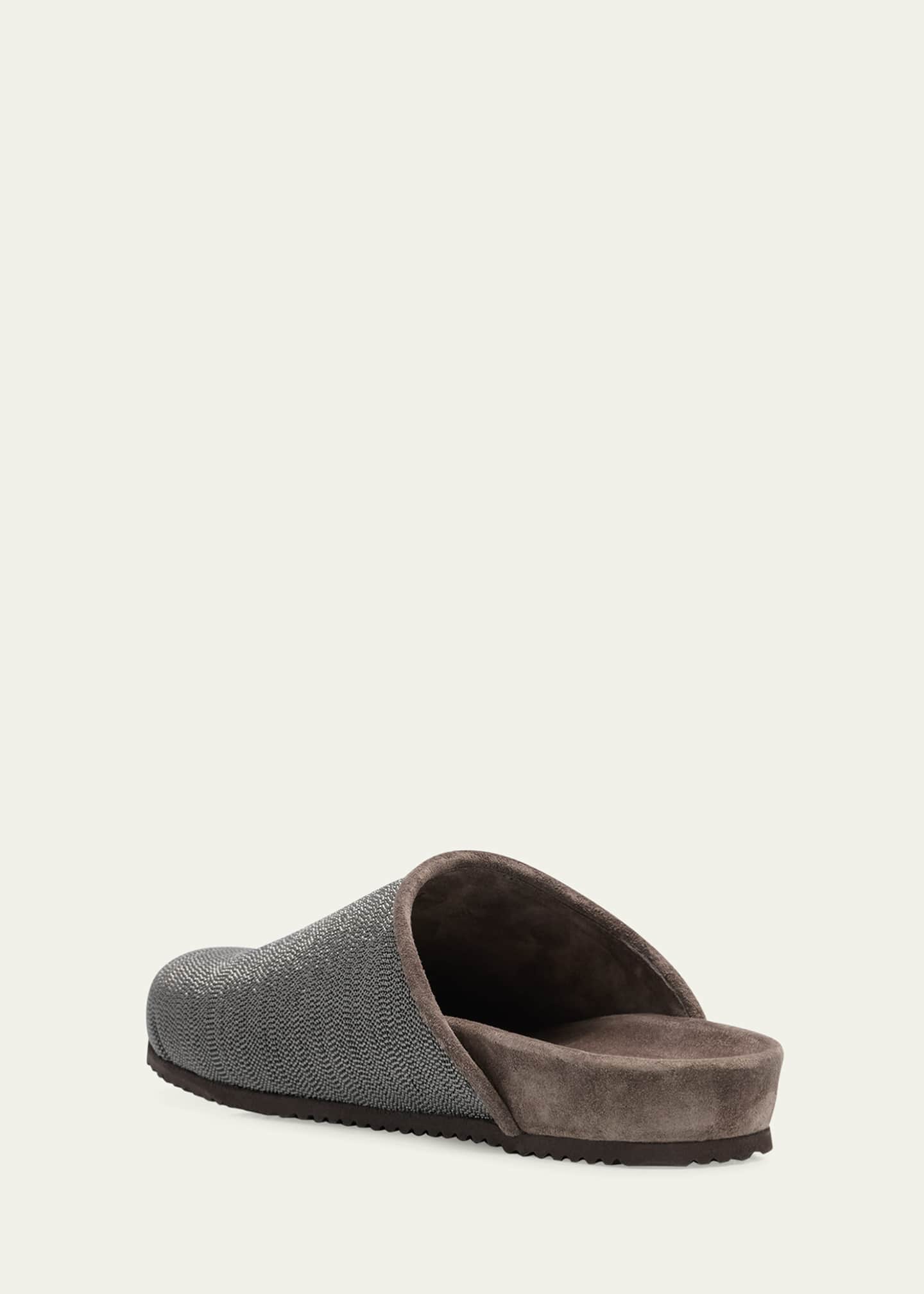 Brunello Cucinelli Monili Studded Slide Mules - Bergdorf Goodman
