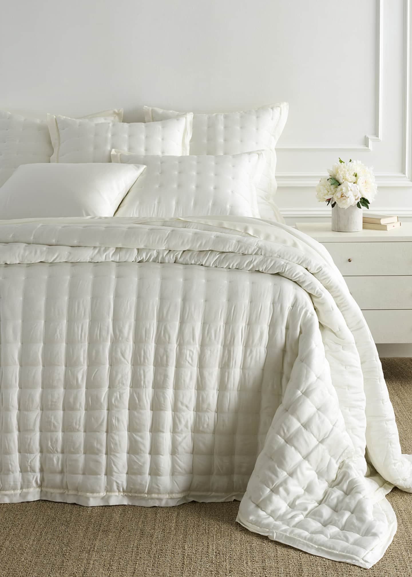 Pine Cone Hill Puff Tencel Twin Quilt, Ivory - Bergdorf Goodman