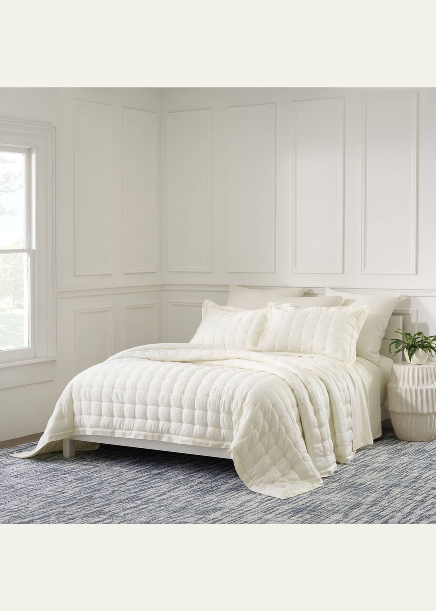 Pine Cone Hill Puff Tencel Twin Quilt, Ivory - Bergdorf Goodman