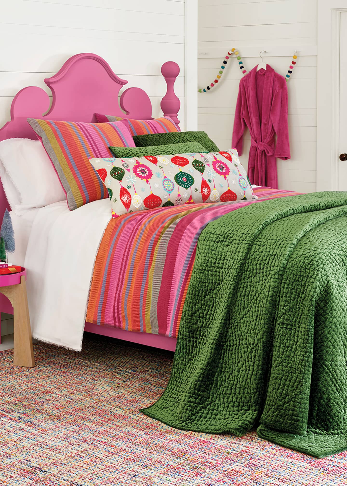 Pine Cone Hill Parisienne Velvet Evergreen Quilted Standard Sham ...