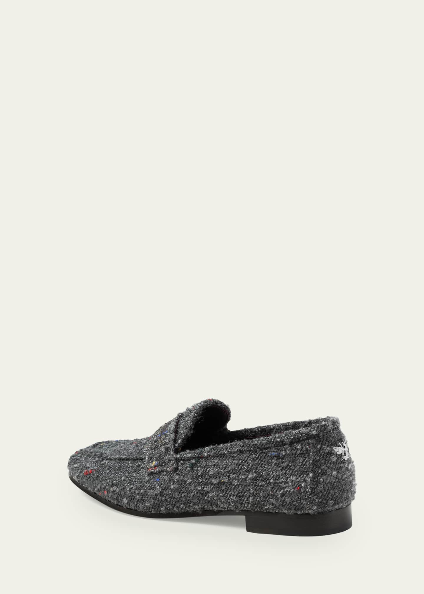Bougeotte Flaneur Wooly Penny Loafers - Bergdorf Goodman