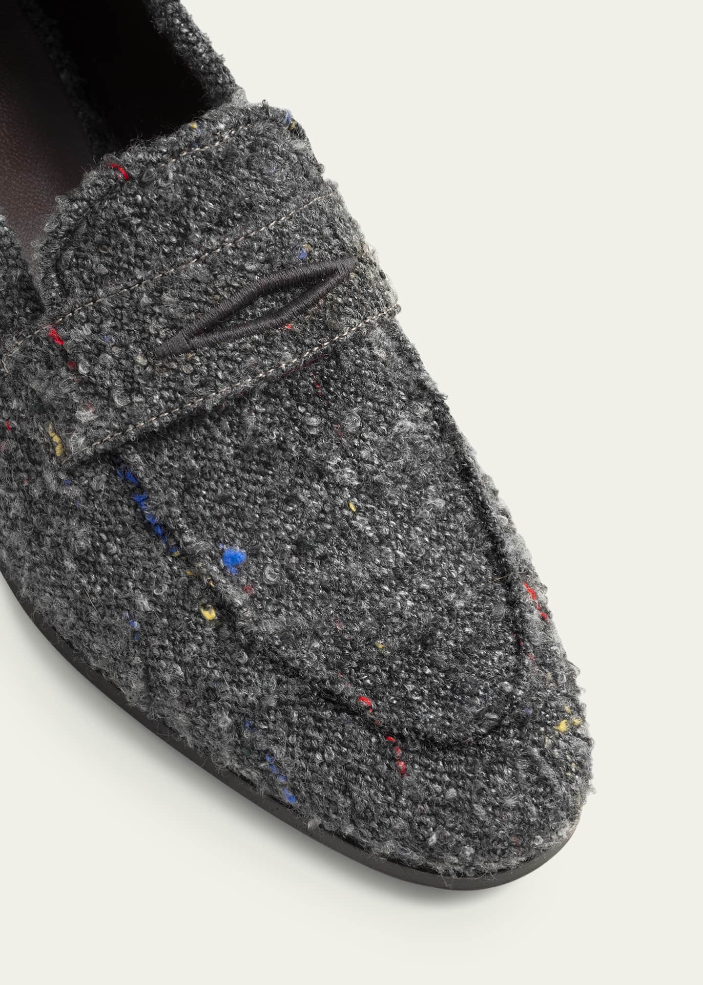 Bougeotte Flaneur Wooly Penny Loafers - Bergdorf Goodman