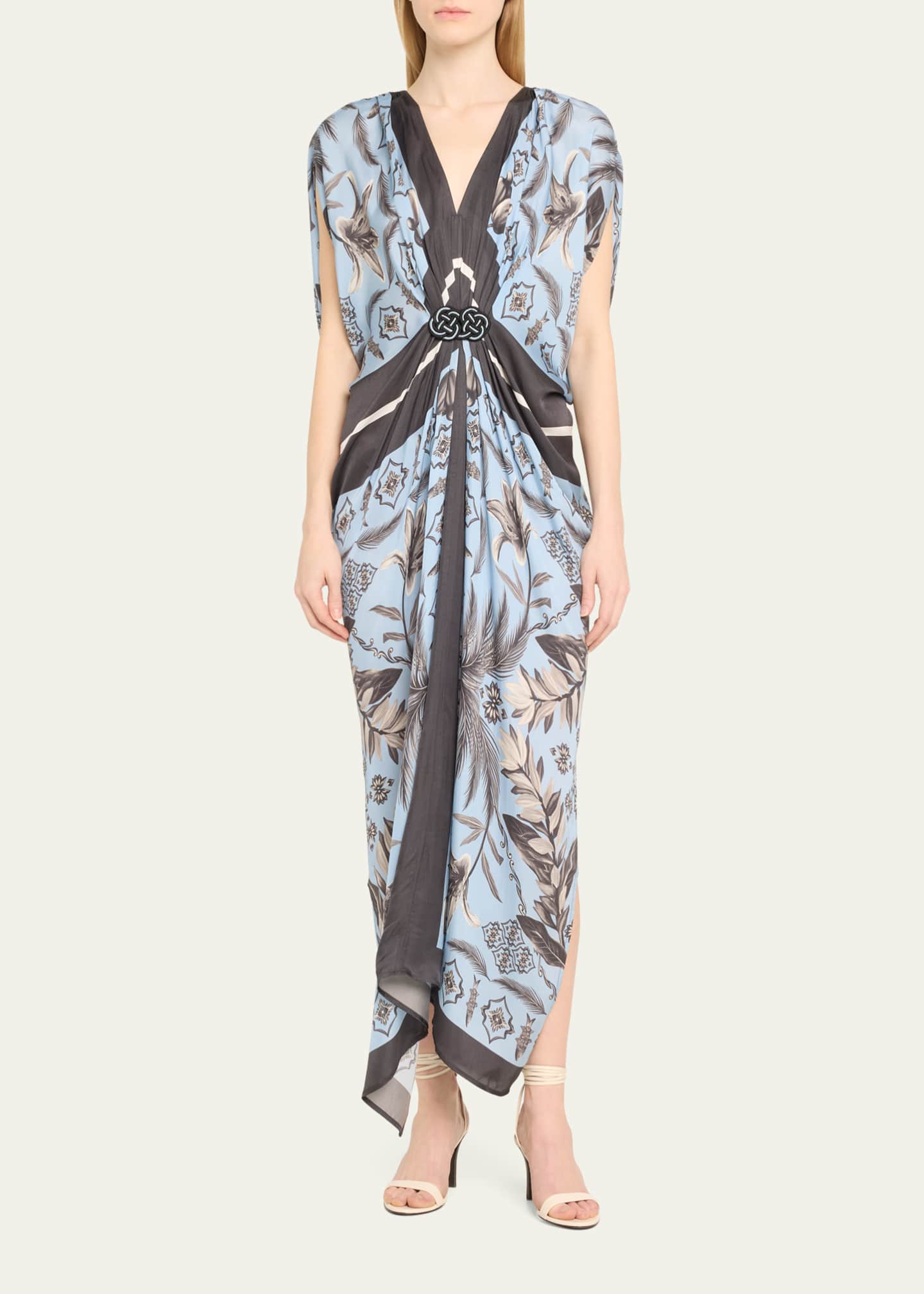 Verandah Hand-Draped Maxi Kaftan - Bergdorf Goodman