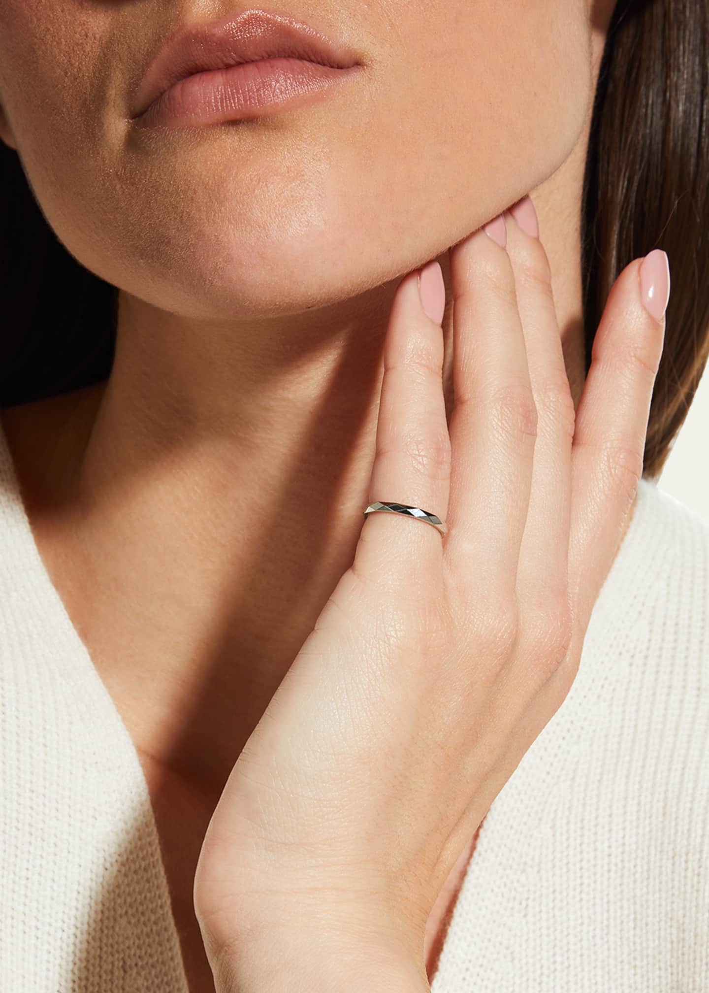 Boucheron Facette Medium Platinum Wedding Band Ring, Size 53 - Bergdorf ...