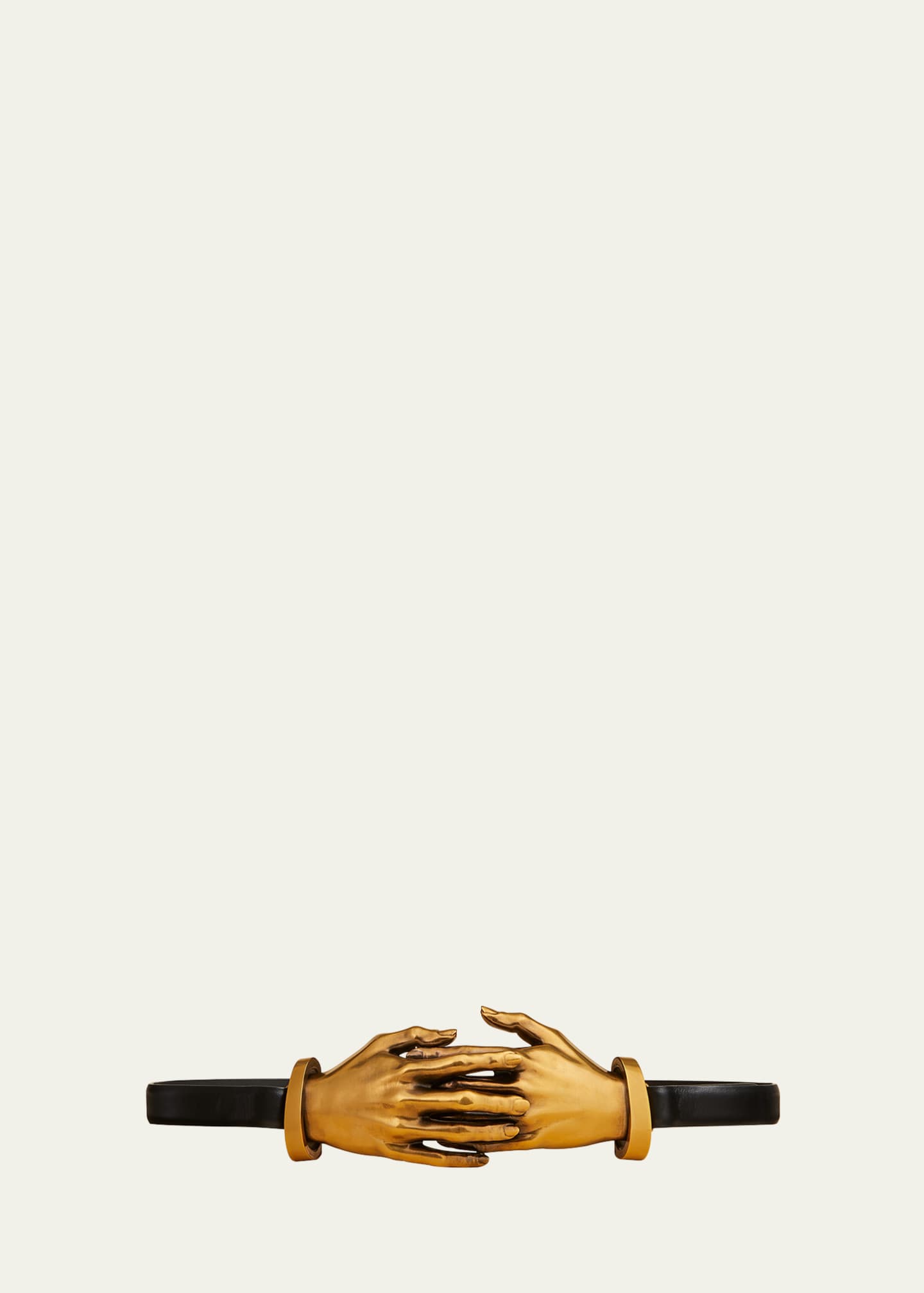 Khaite Antique Gold Hand Leather Belt - Bergdorf Goodman