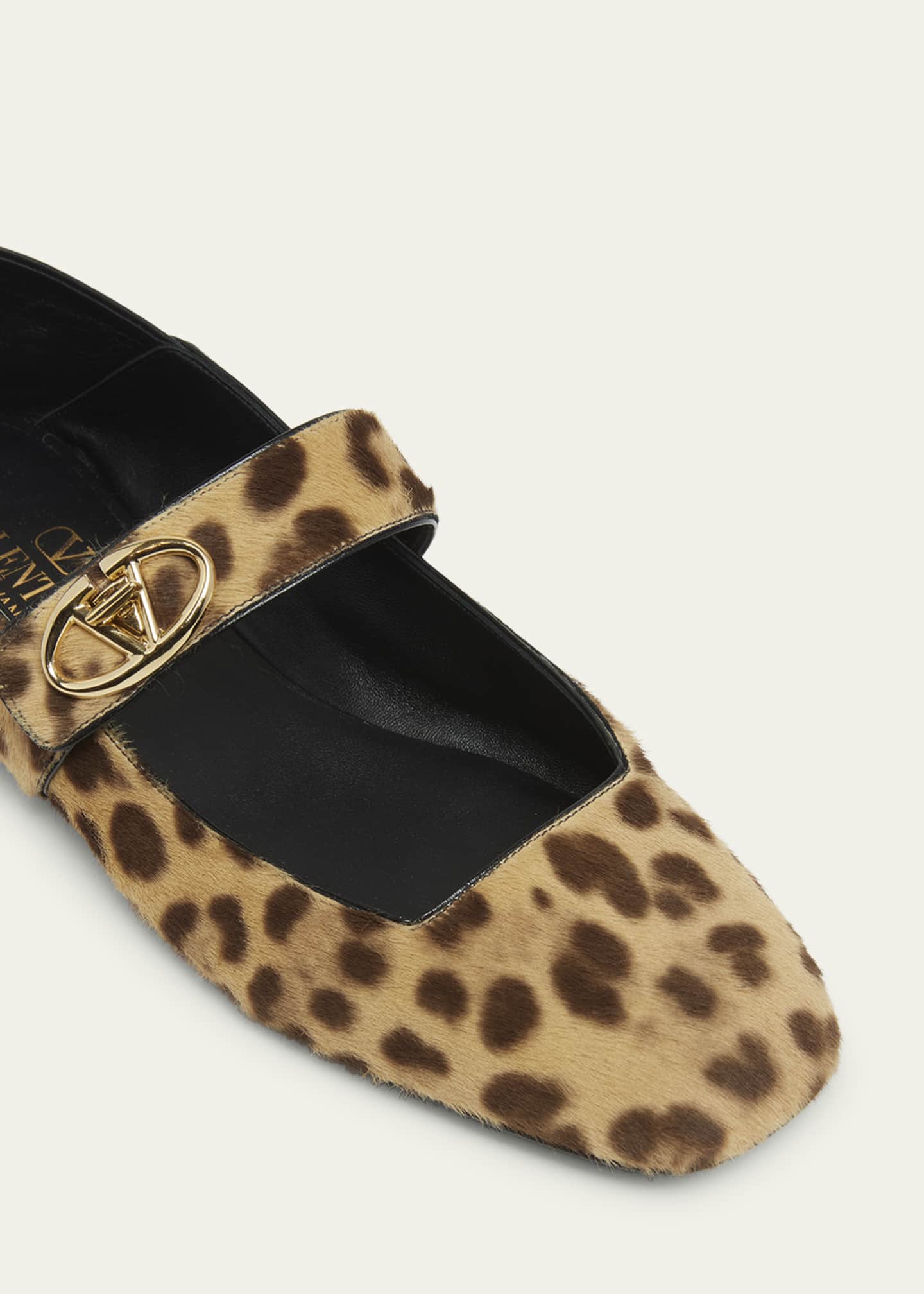 Valentino Garavani VLogo Calf Hair Mary Jane Ballerina Flats - Bergdorf ...